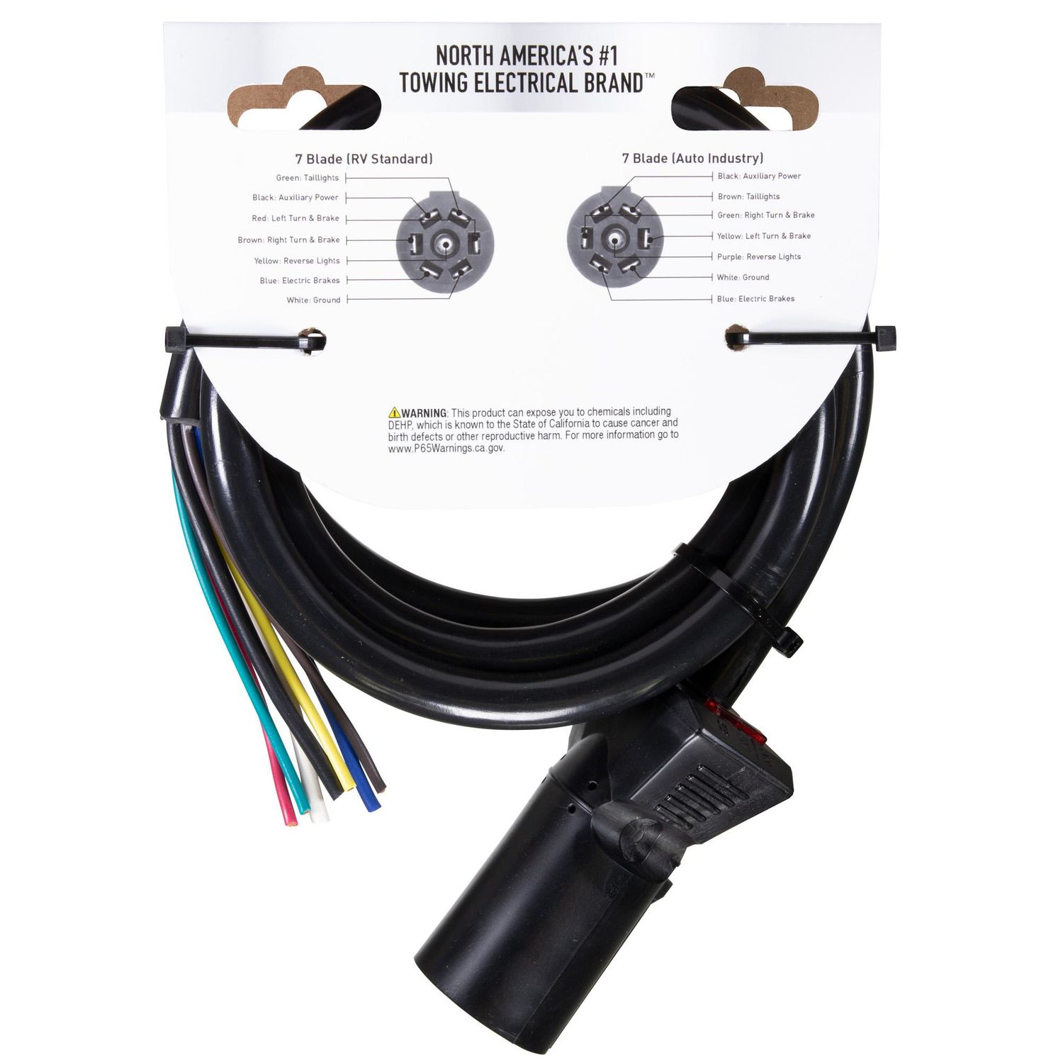 Hopkins Towing Solution 7 Blade LED Test Molded Connector with Jacketed ...