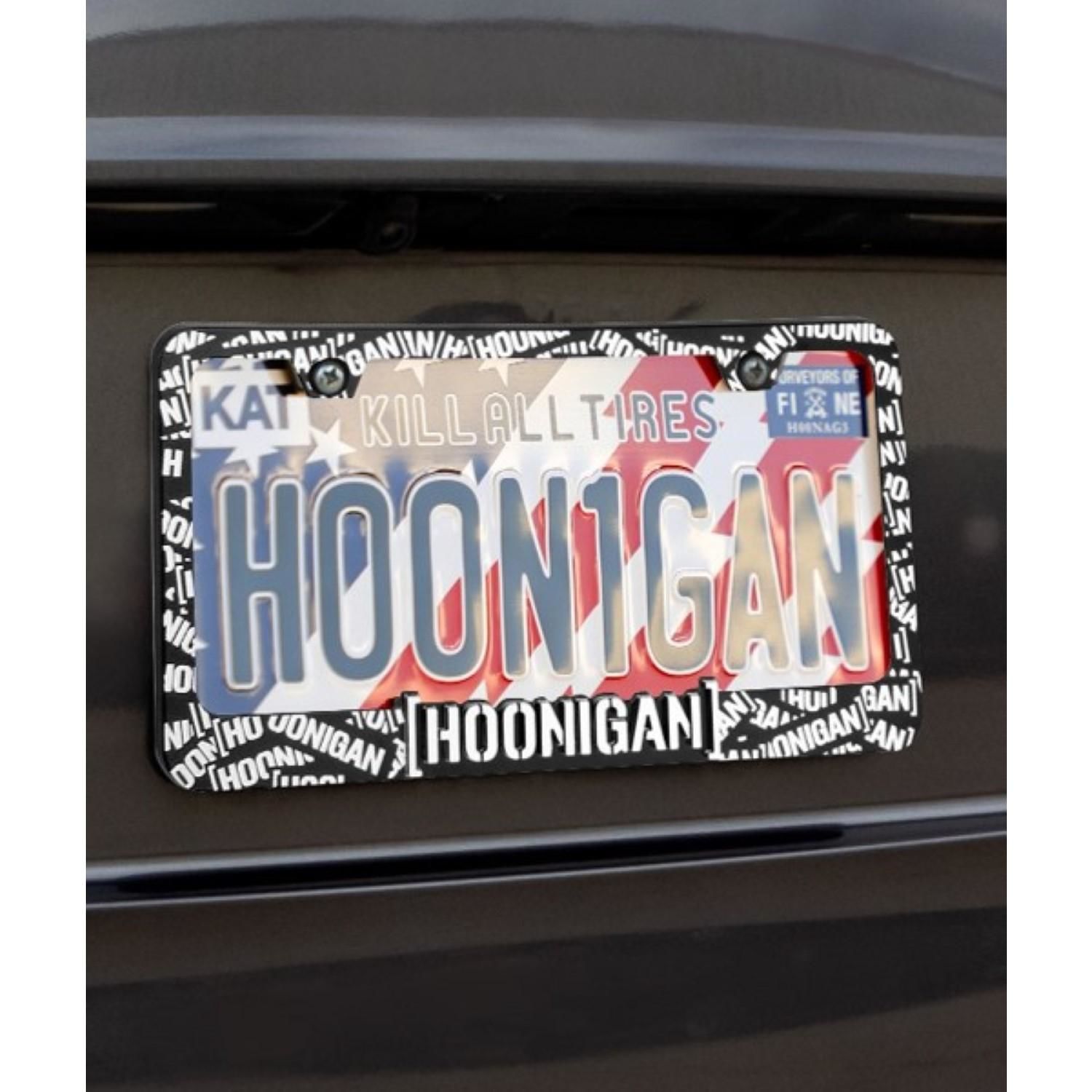 Hoonigan Black Scatter License Plate Frame