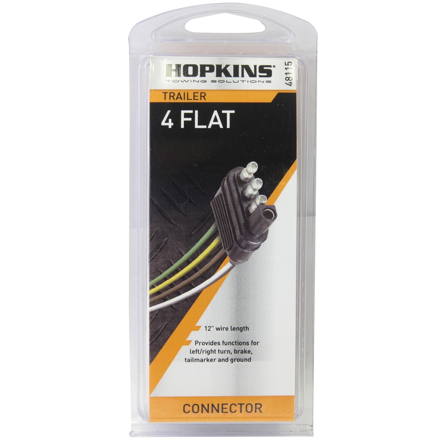 Hopkins 12in 4 Wire Flat Trailer Side Connector