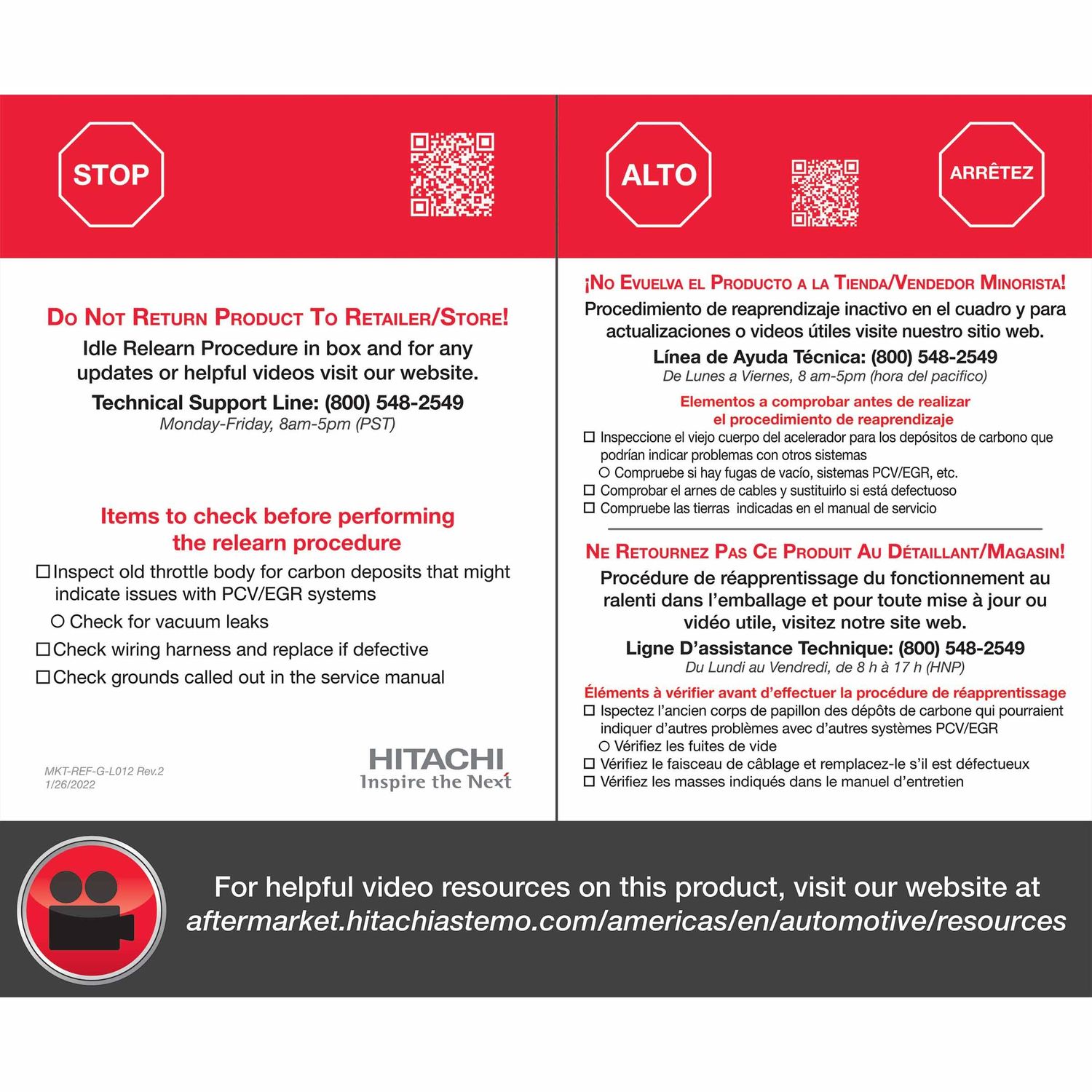 Hitachi New Fuel Injection Throttle Body ETB0101