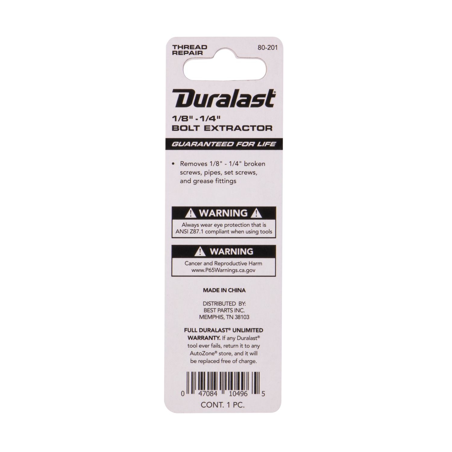 Duralast 1/8in - 1/4in Screw Extractor