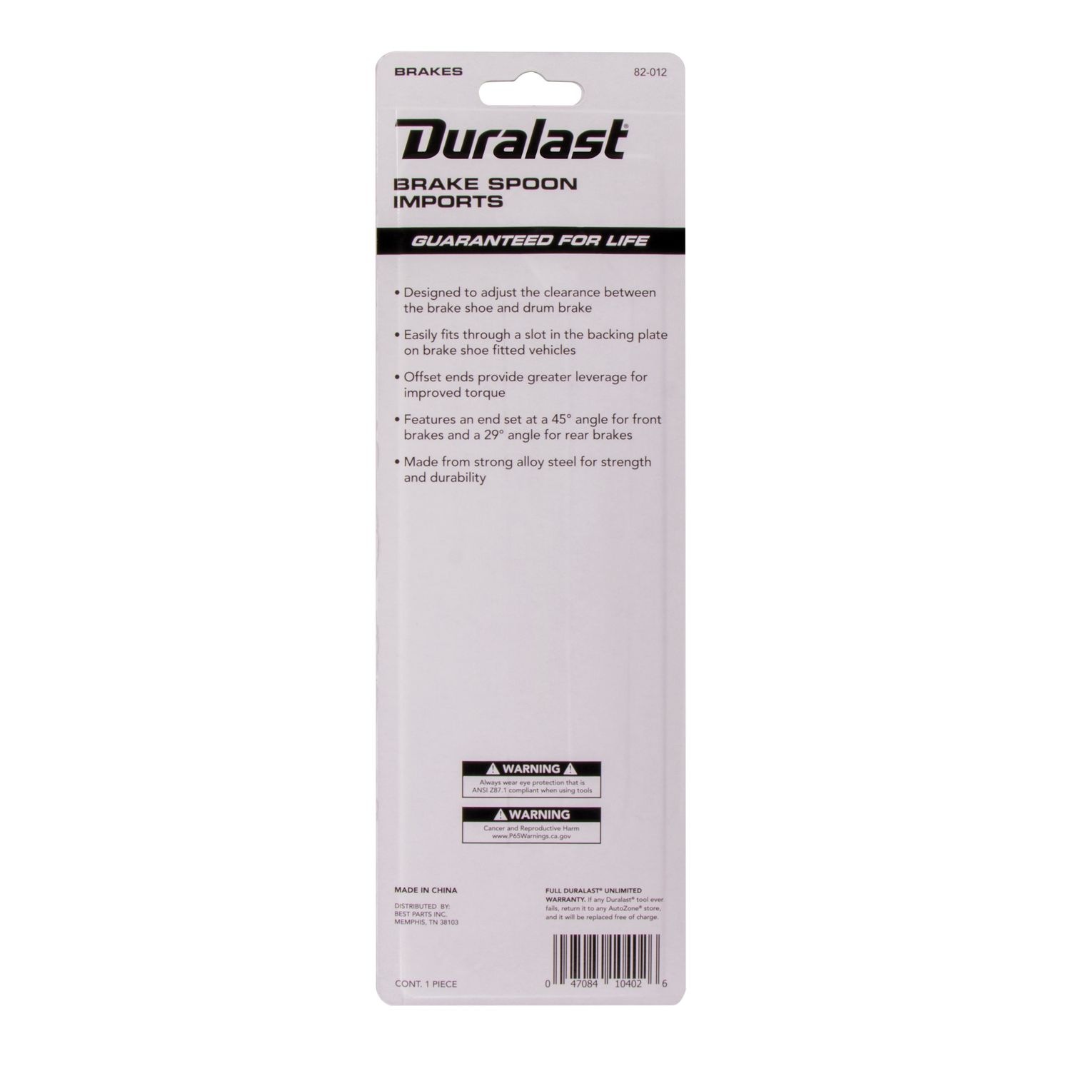 Duralast Brake Spoon Imports