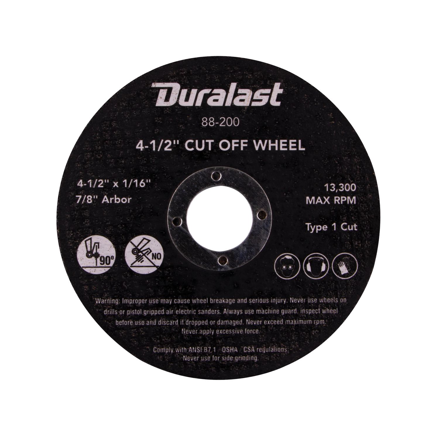 Duralast 4 1/2in x 1/16in Cut Off Wheel 2 Piece