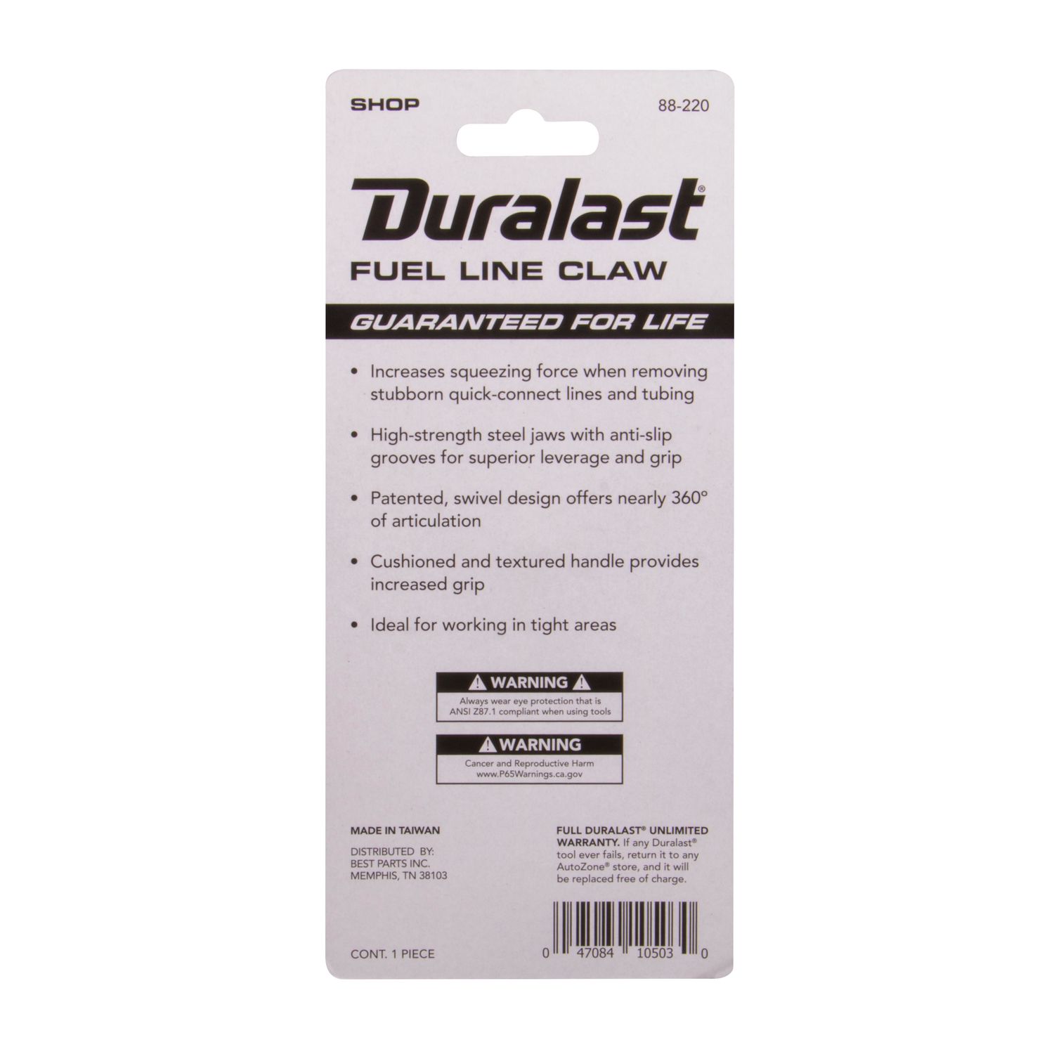 Duralast Swiveling Fuel Line Claw