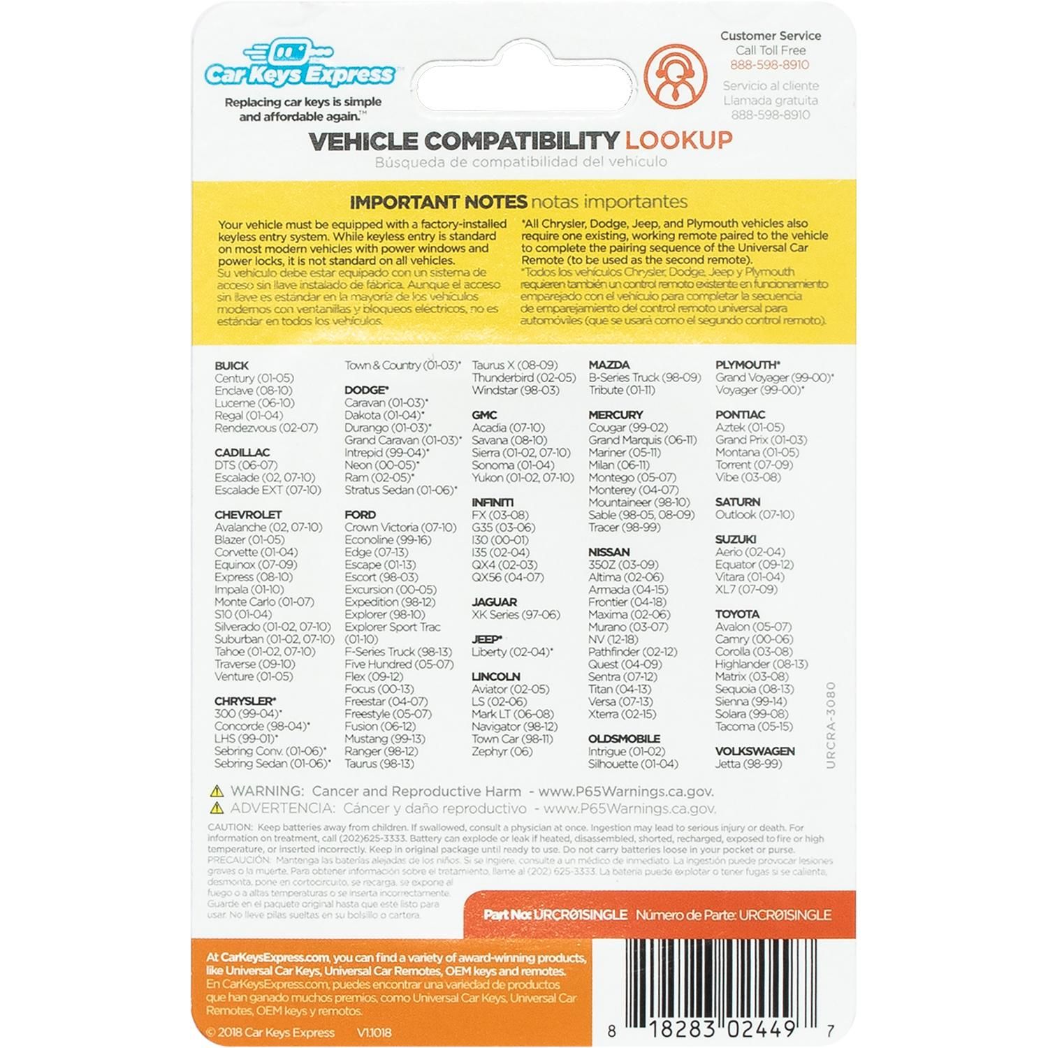 Car Keys Express Remote Keyless Entry