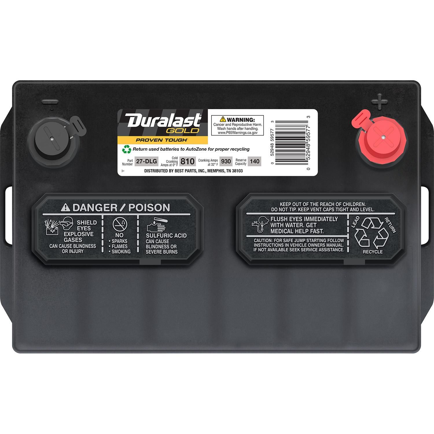 Duralast Gold Group Size 27 Battery 27-DLG