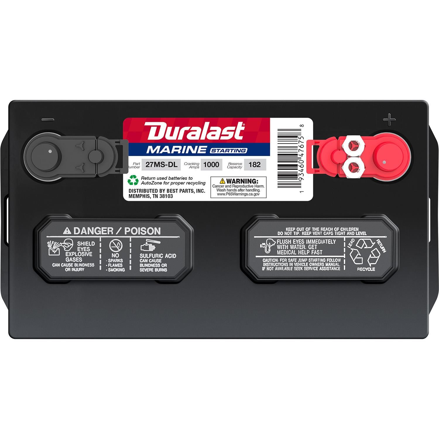 Duralast Group Size 27 Marine/RV Starting Battery 27MS-DL