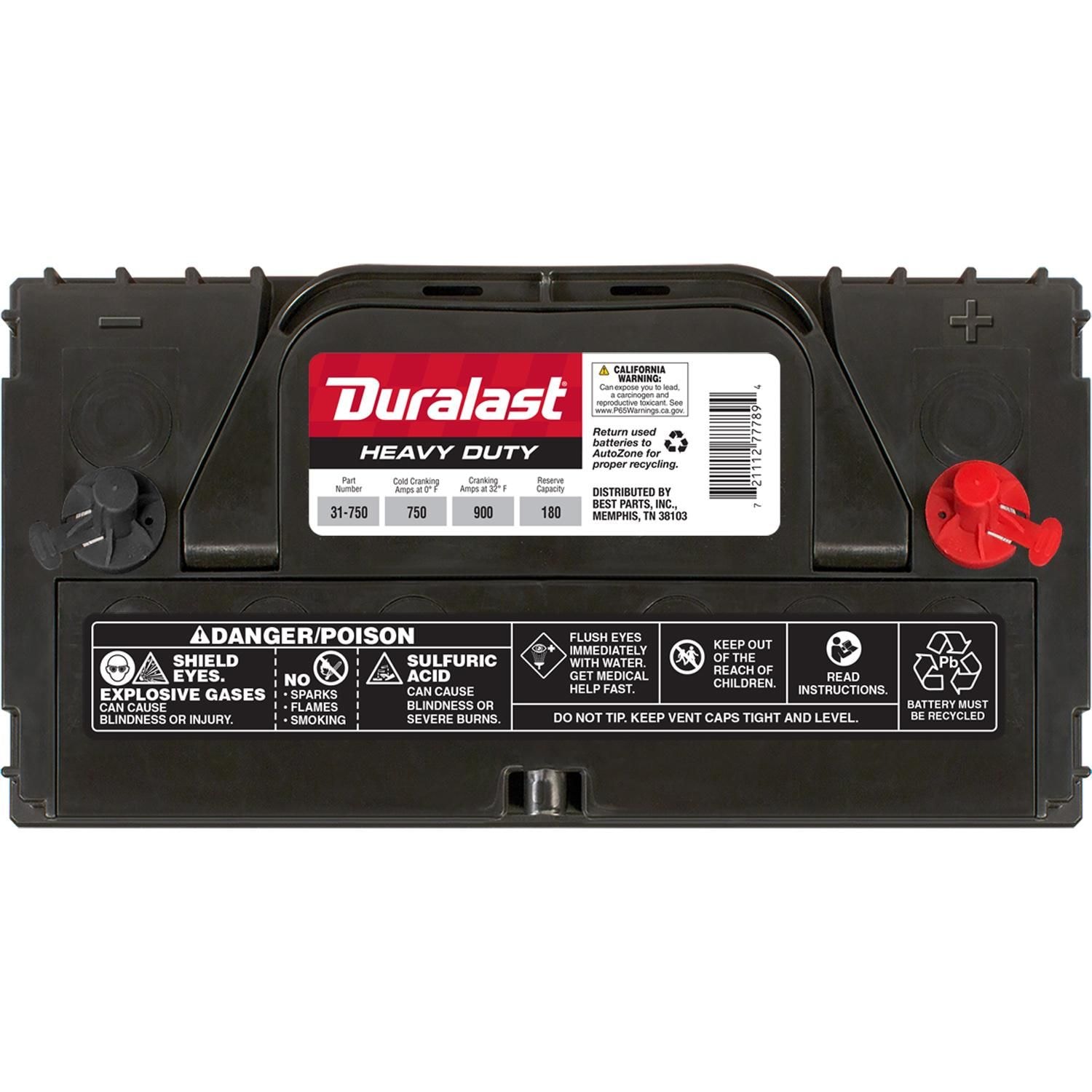 Duralast Group Size 31T Heavy Duty Battery 31-750