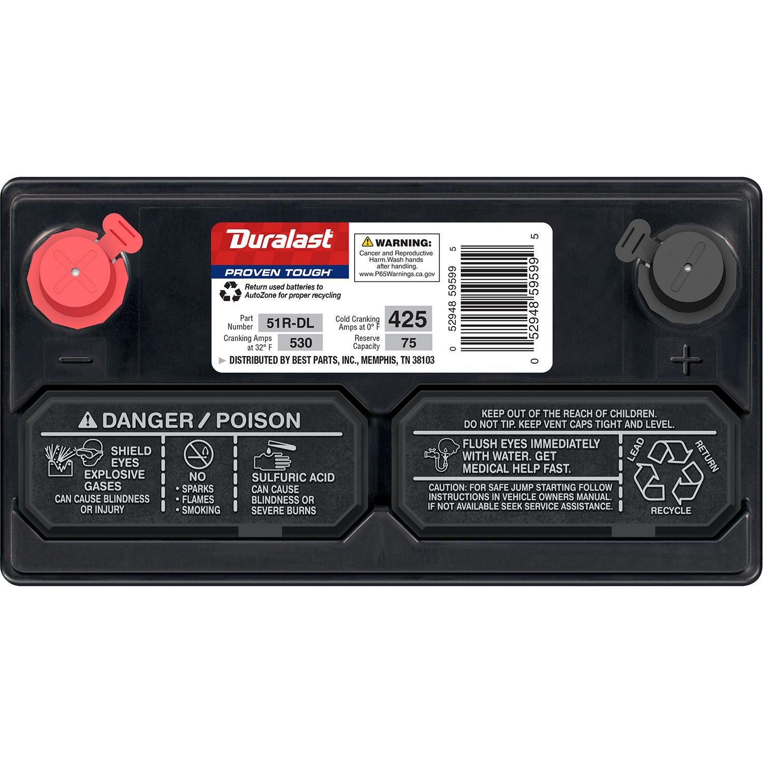 Duralast Group Size 51R Battery 51R-DL