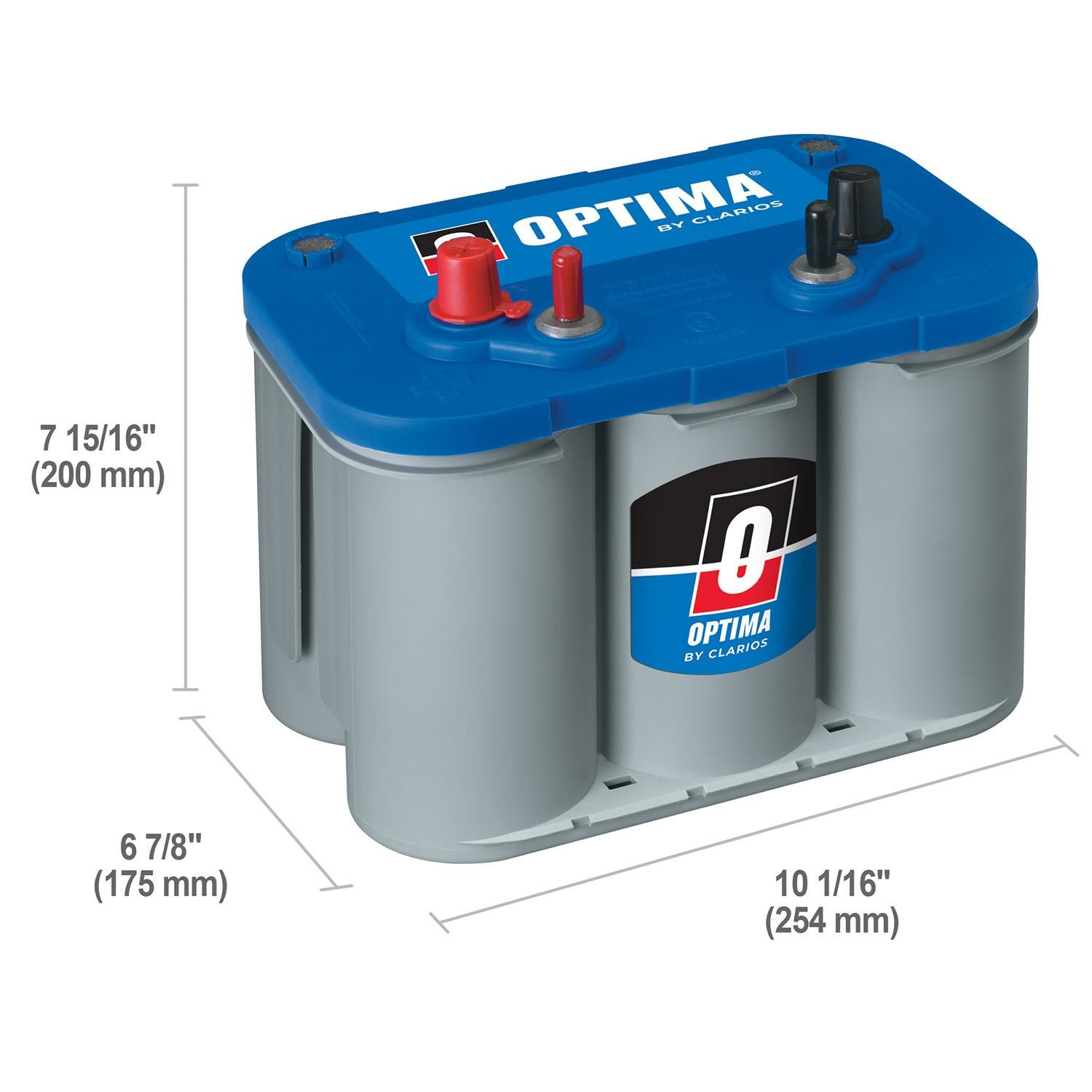 OPTIMA Blue Top Group Size 34 Marine/RV Dual Purpose Absorbed Glass Mat ...