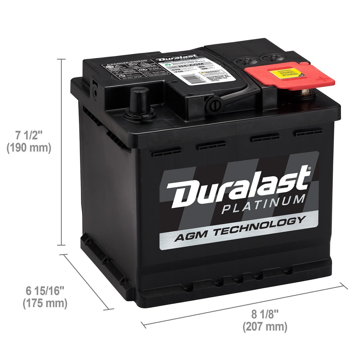 Duralast Platinum Group Size 140R H4 AGM Battery H4-AGM