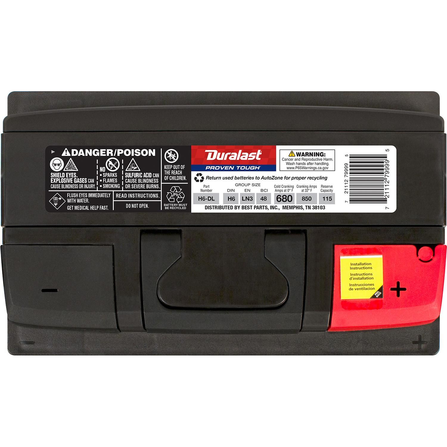 Duralast Group Size 48 H6 Battery H6-DL