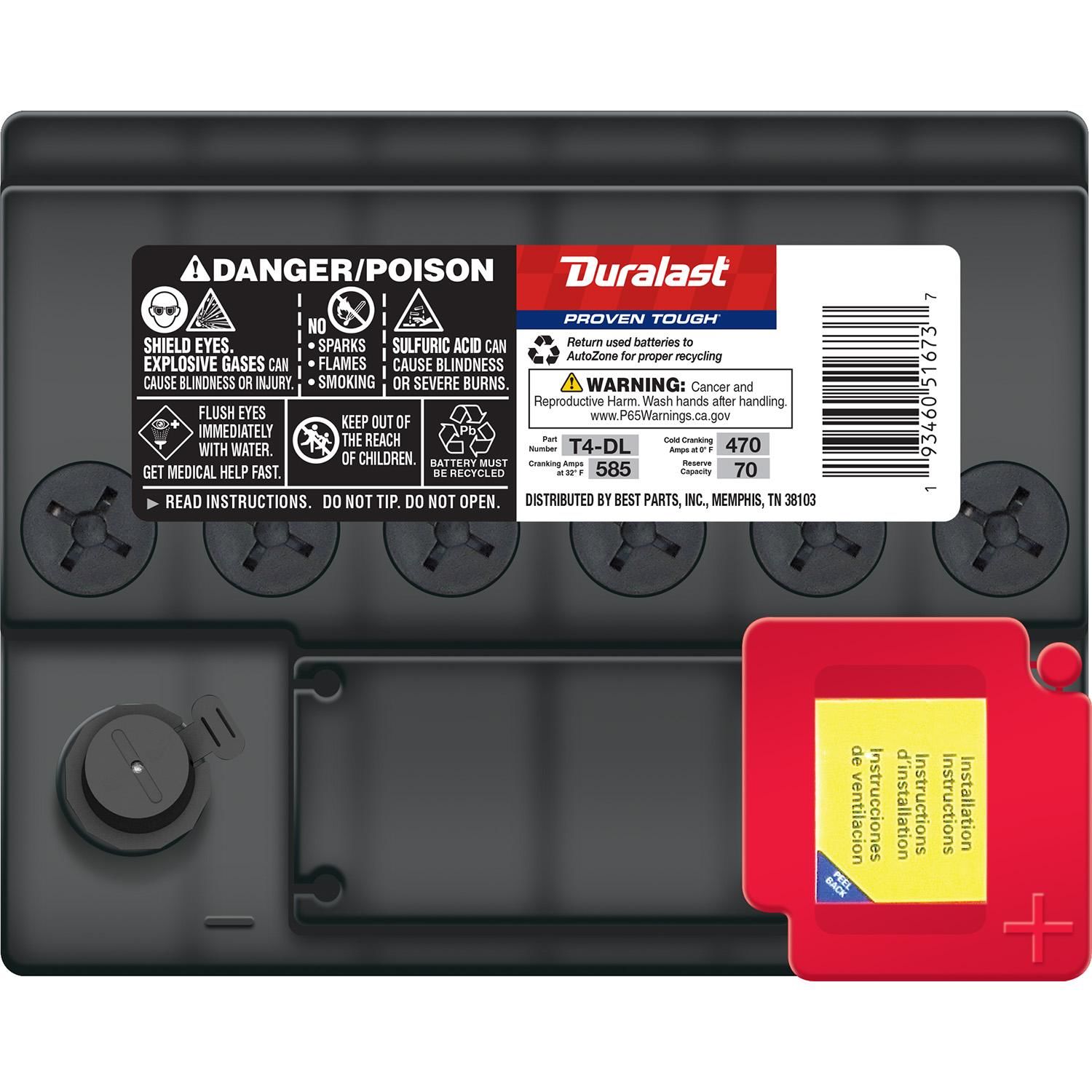 Duralast Group Size 99 T4 Battery T4-DL