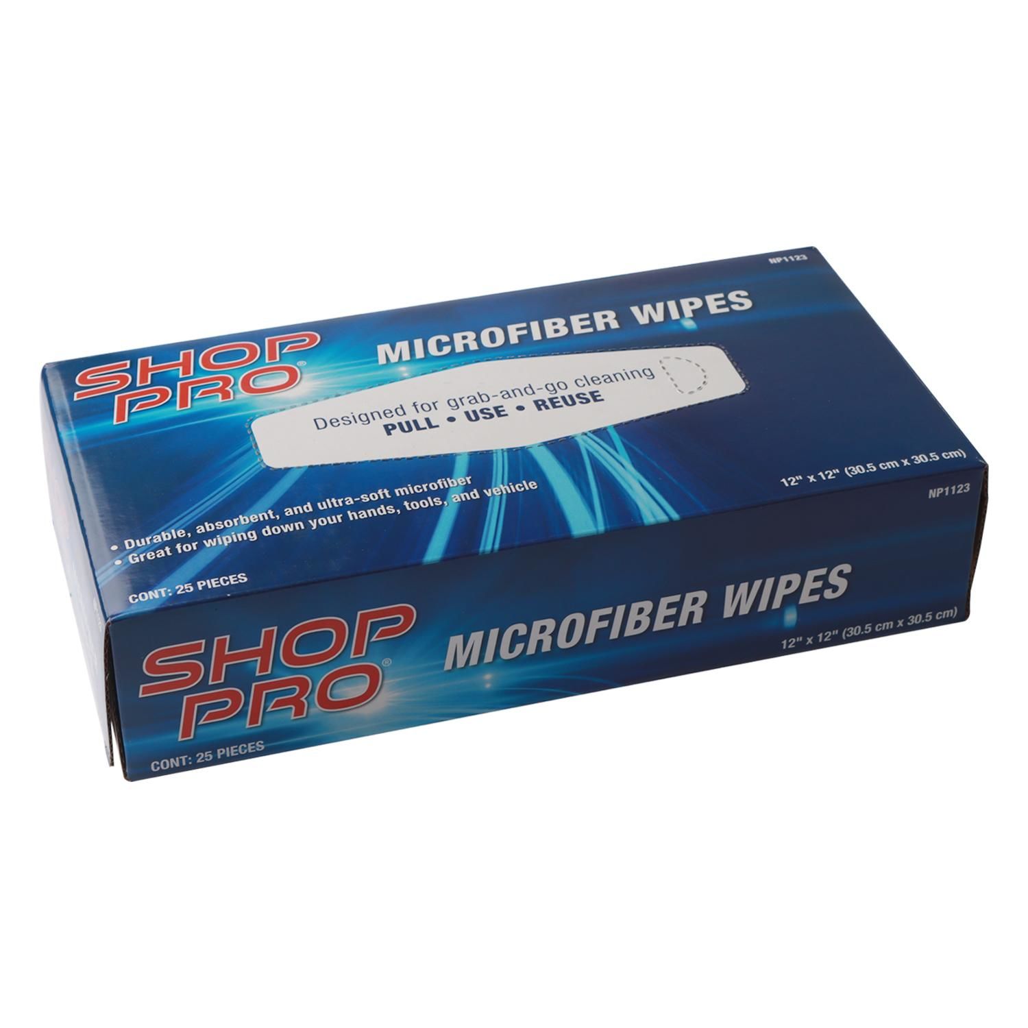 ShopPro Microfiber Wipes 25 Piece