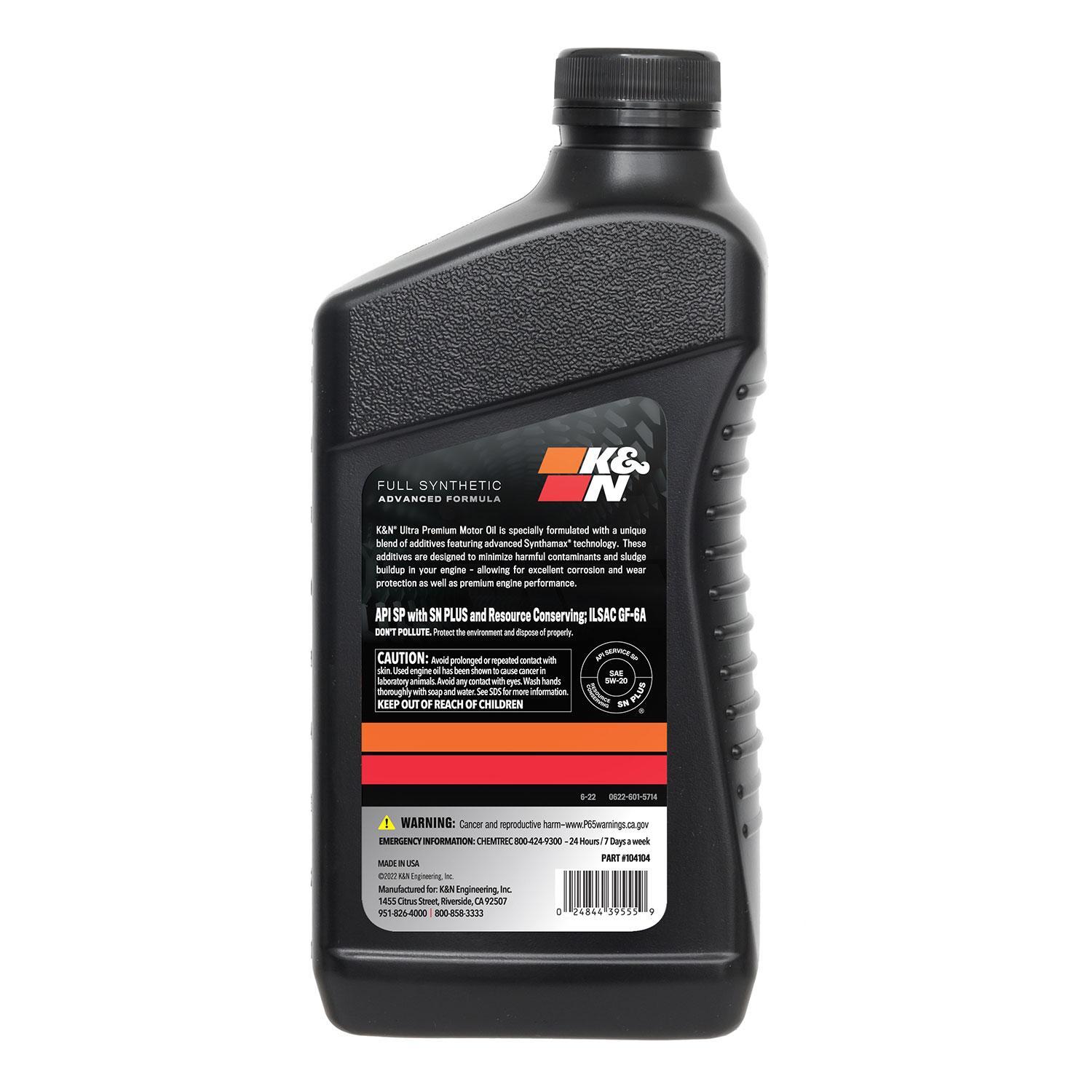 K&N Performance Full Synthetic Engine Oil 5W-20 1 Quart