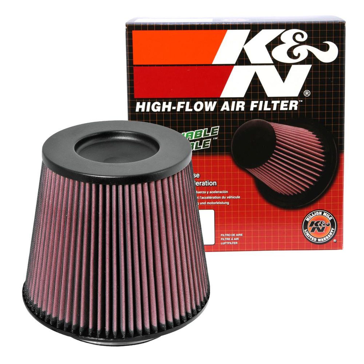 K&N High Performance Universal Clamp On Air Filter