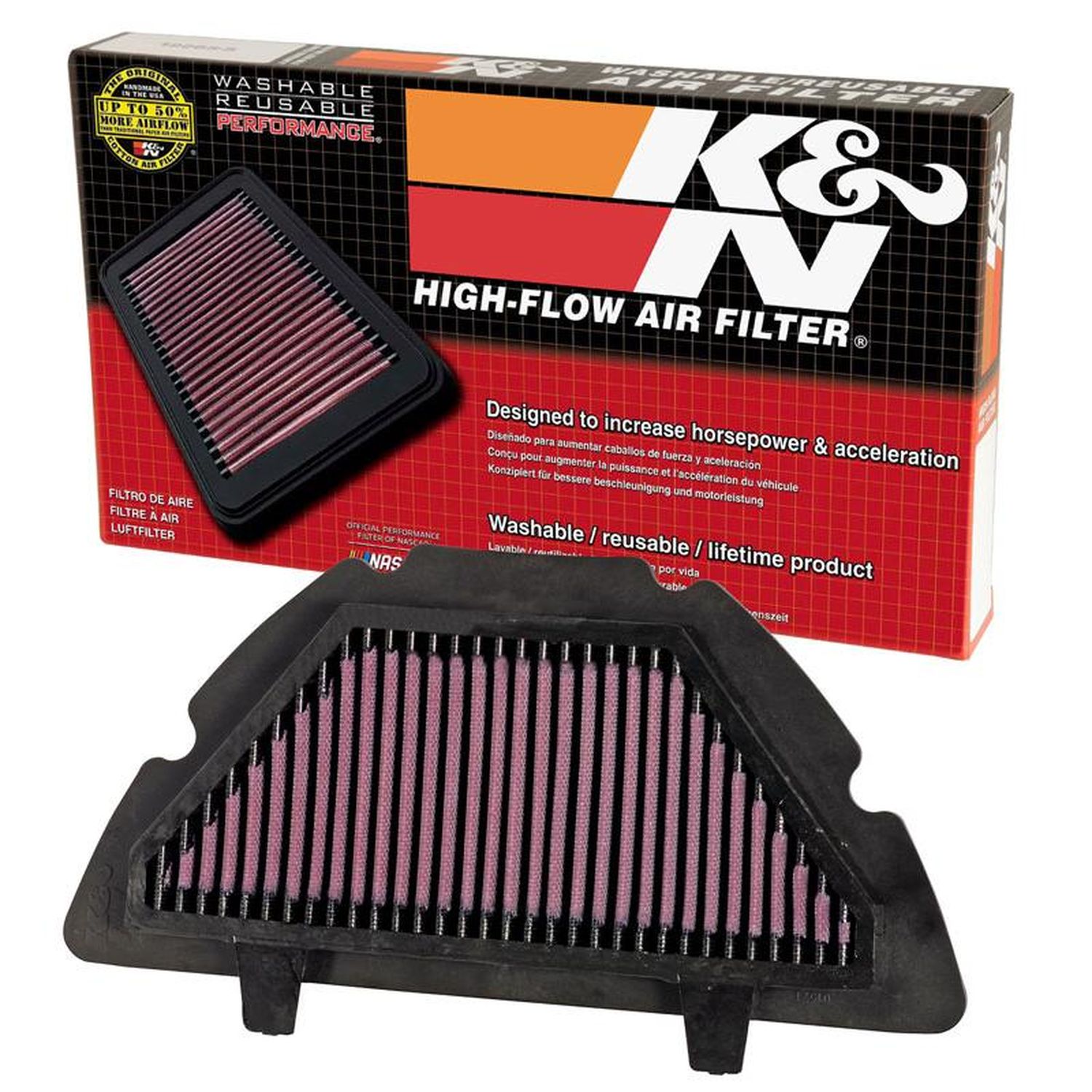 K&N Performance Powersports Trapezoidal Engine Air Filter YA-1007
