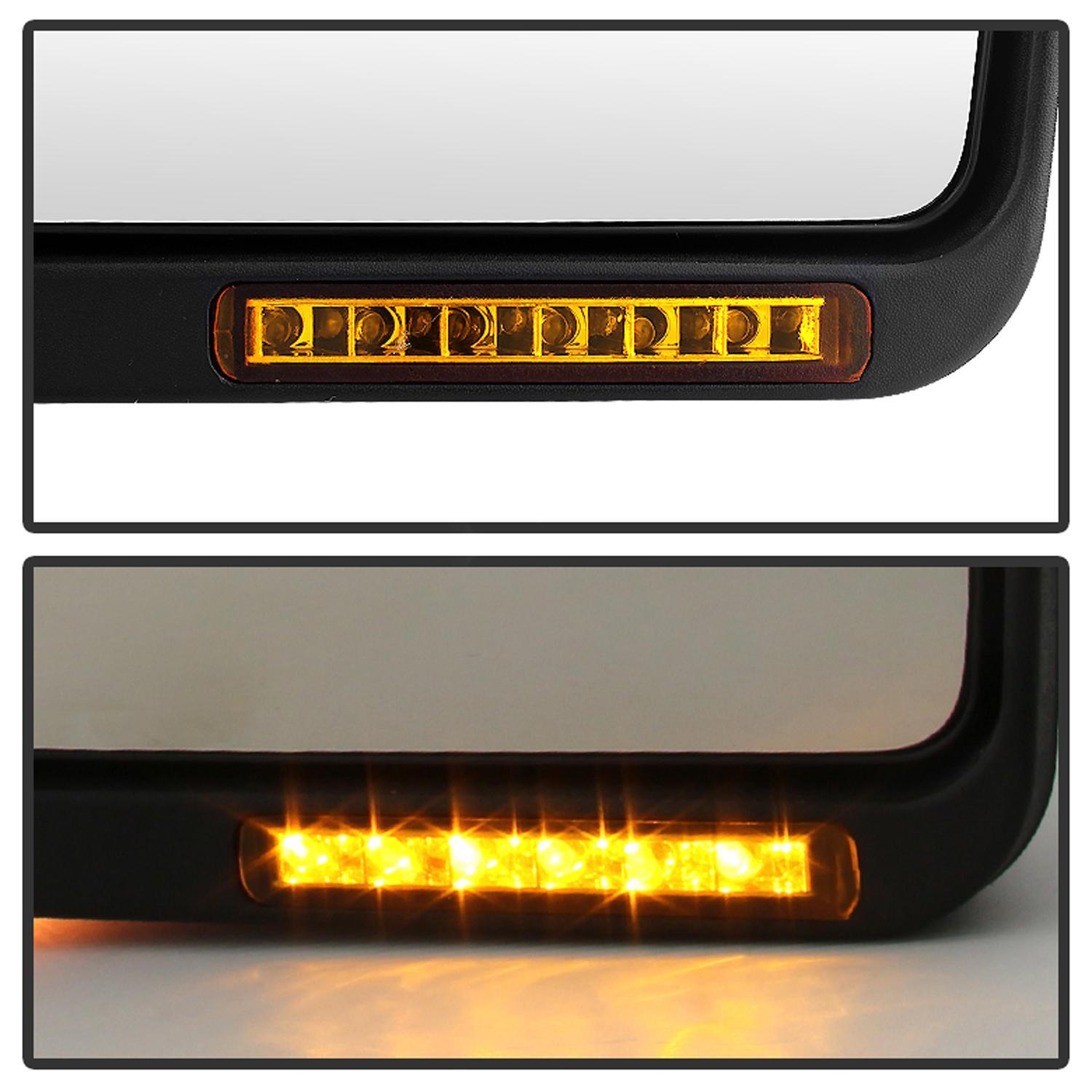 Xtune Black OE Replacement, Single, Heated, with Amber LED Turn Signal ...