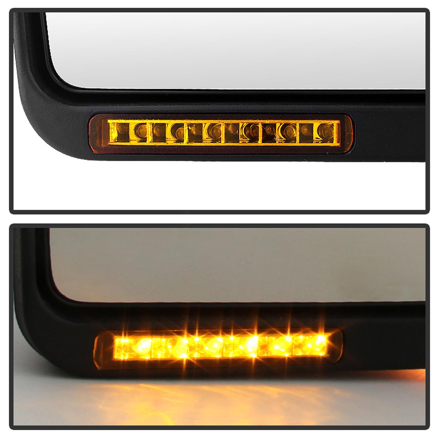 Xtune Black OE Replacement, Single, Heated, with Amber LED Turn Signal ...