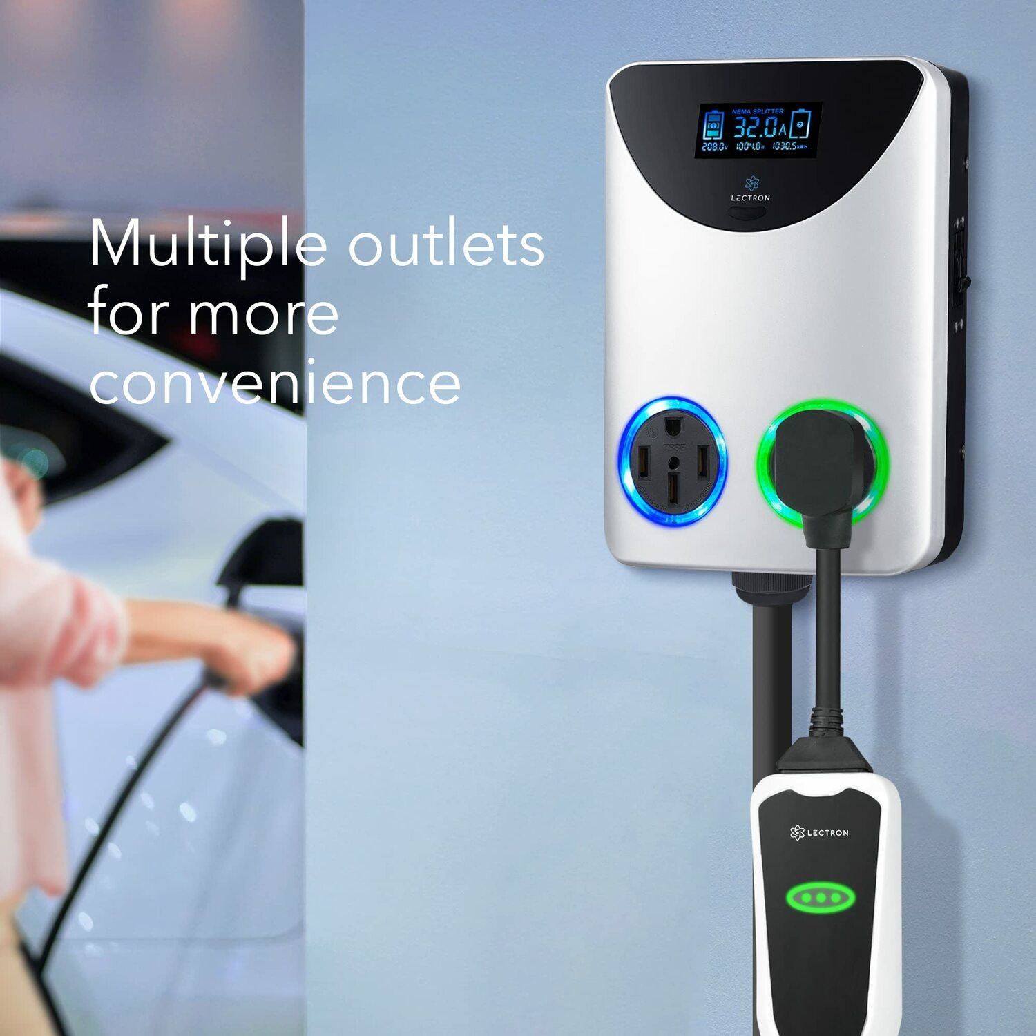 Lectron EV Charger Socket Splitter for NEMA 14-50 to NEMA 14-50/14-50