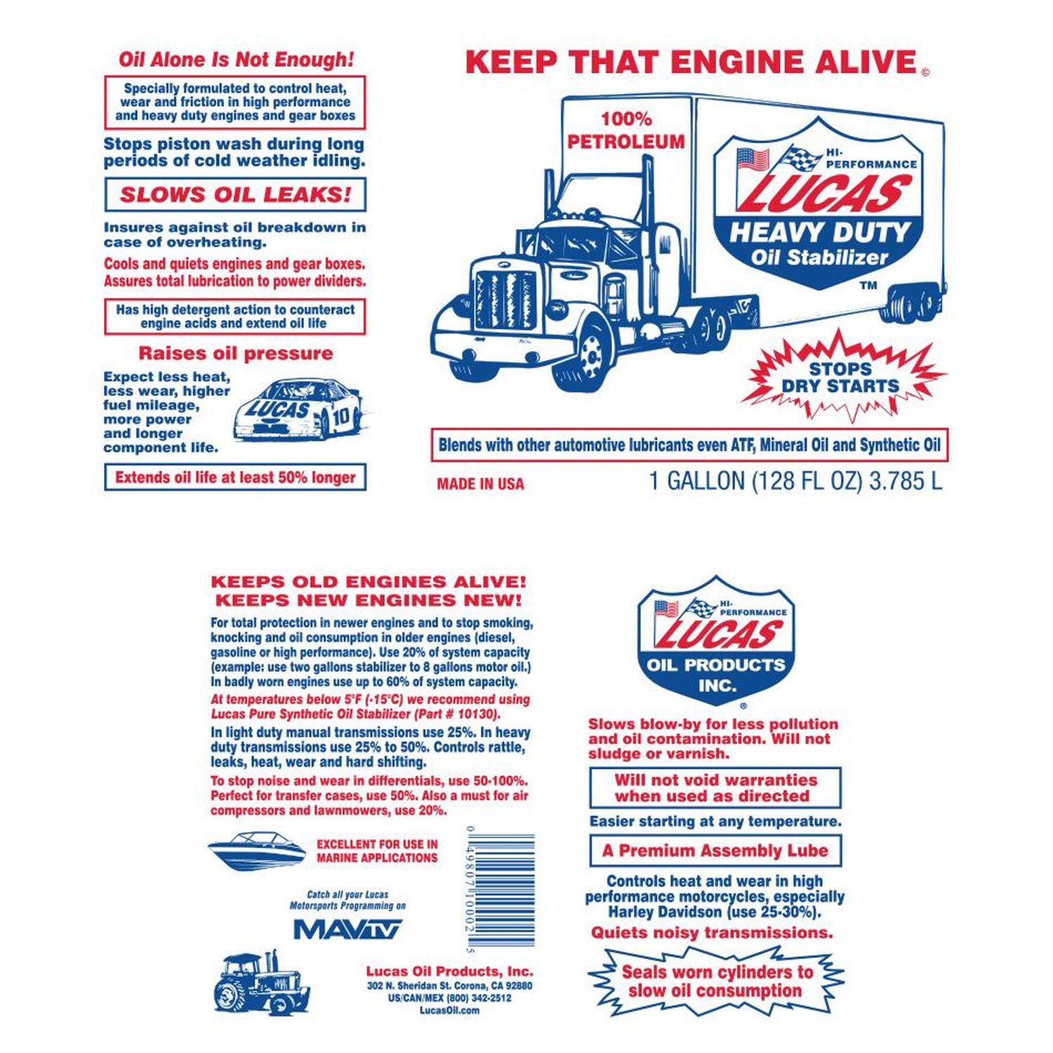 Lucas Oil Products Oil Stabilizer 1gal