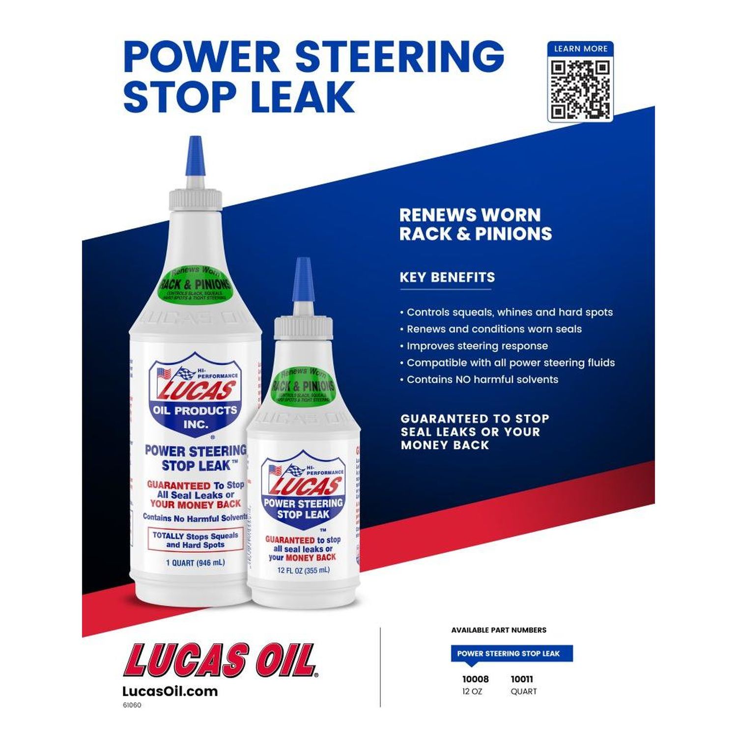 Lucas Oil Products Power Steering Stop Leak 12oz