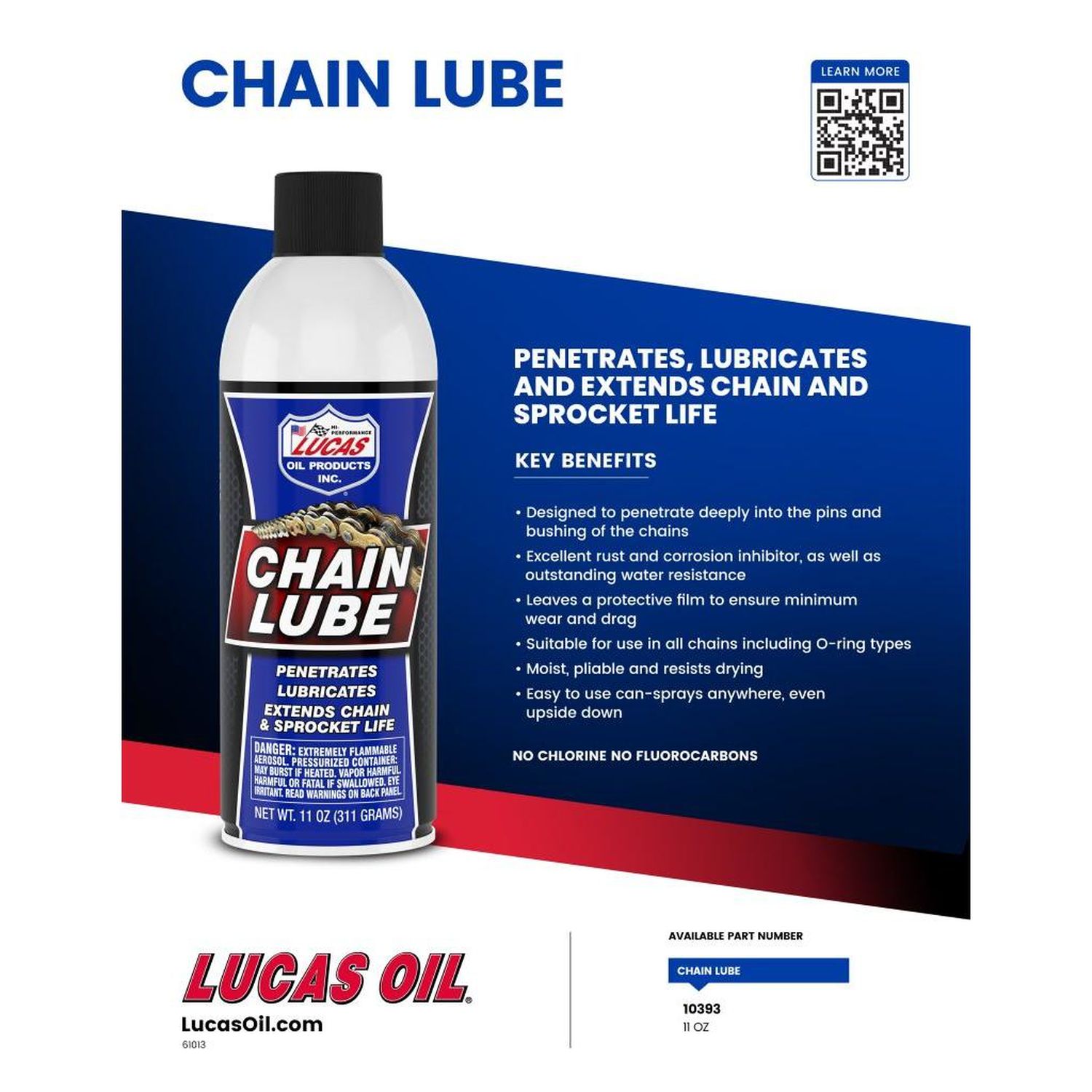 Lucas Oil Products Semi Synthetic Spray Chain Lubricant