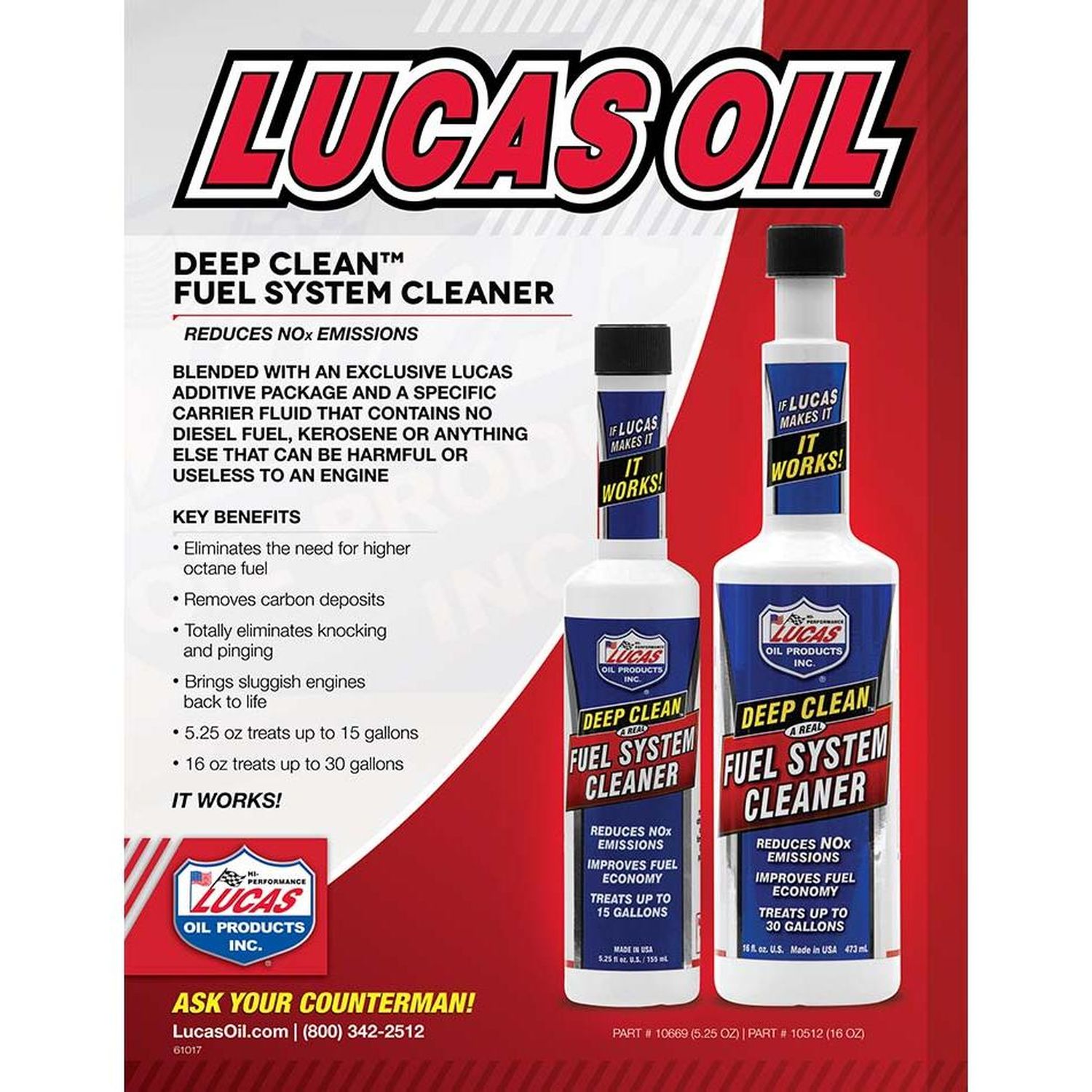 Lucas Oil Products Deep Clean Fuel System Cleaner 16oz