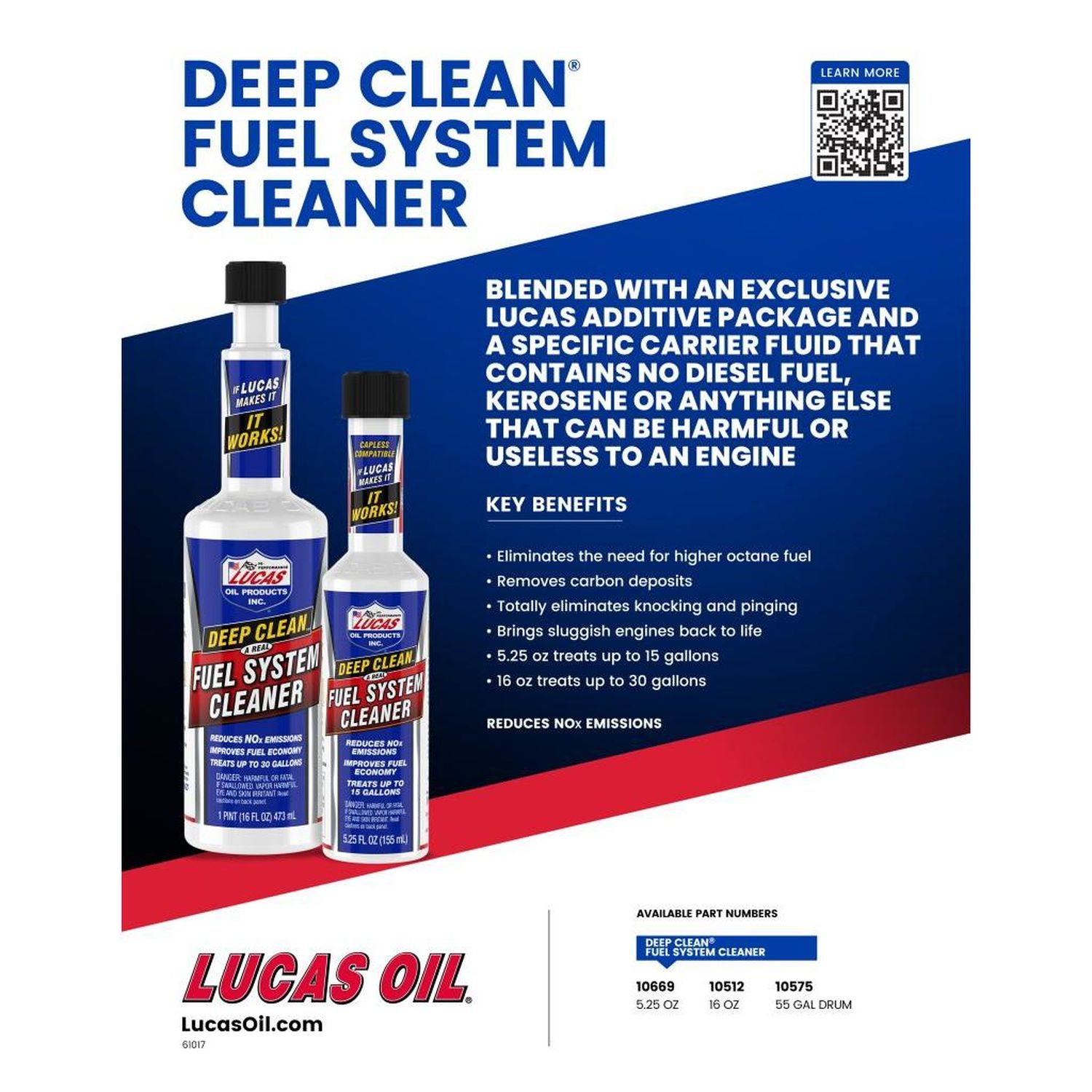 Lucas Oil Products Deep Clean Fuel System Cleaner 5.25oz