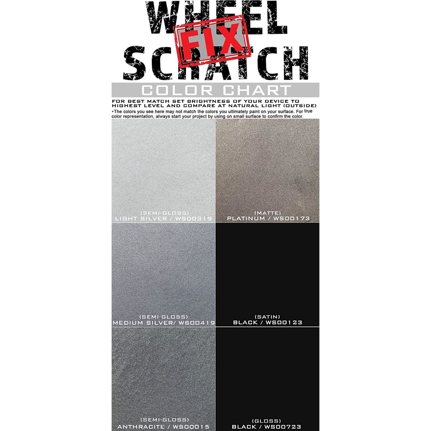 Wheel Scratch Fix All-in-One Wheel Touch Up Kit Black Satin