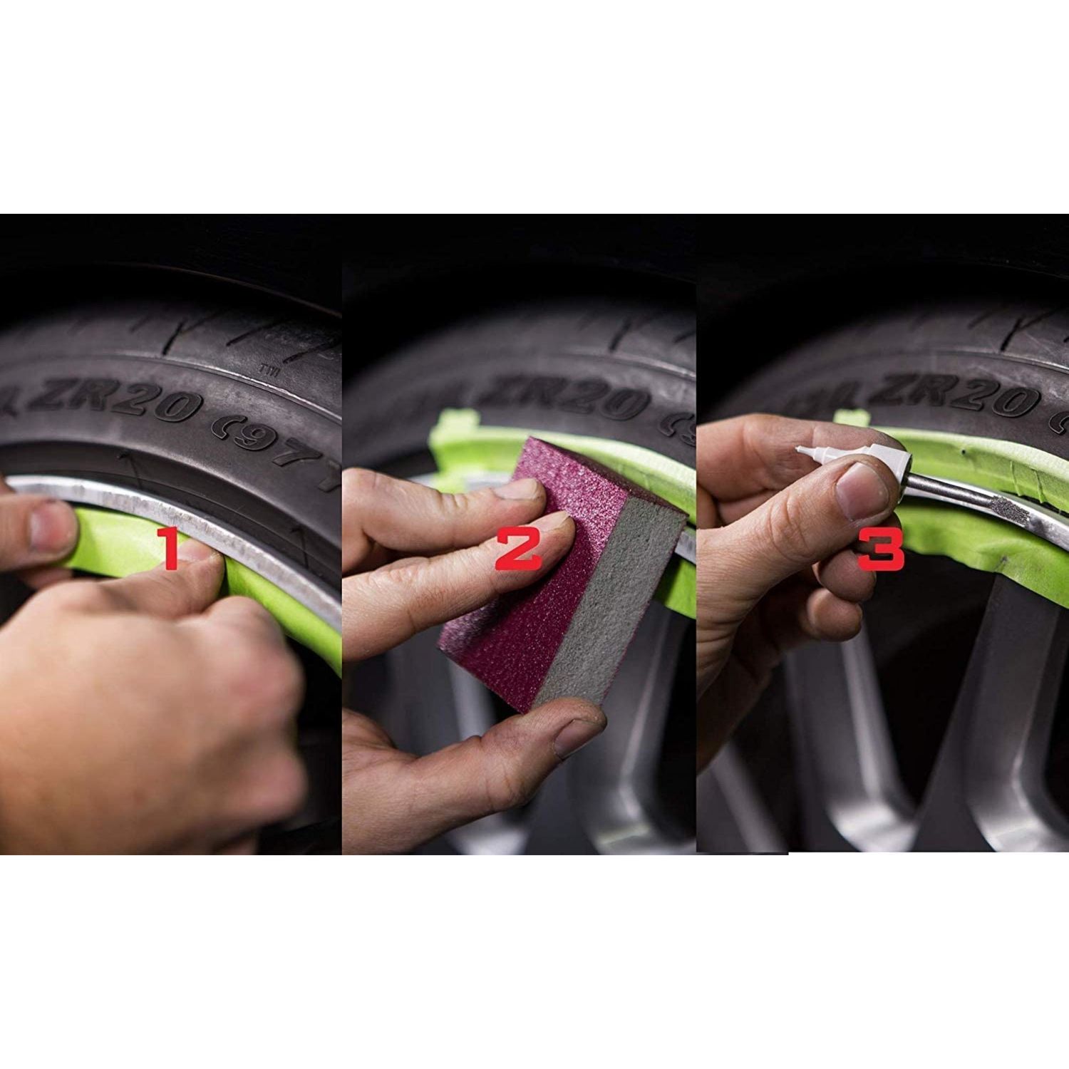 Wheel Scratch Fix All-in-One Wheel Touch Up Kit Light Silver