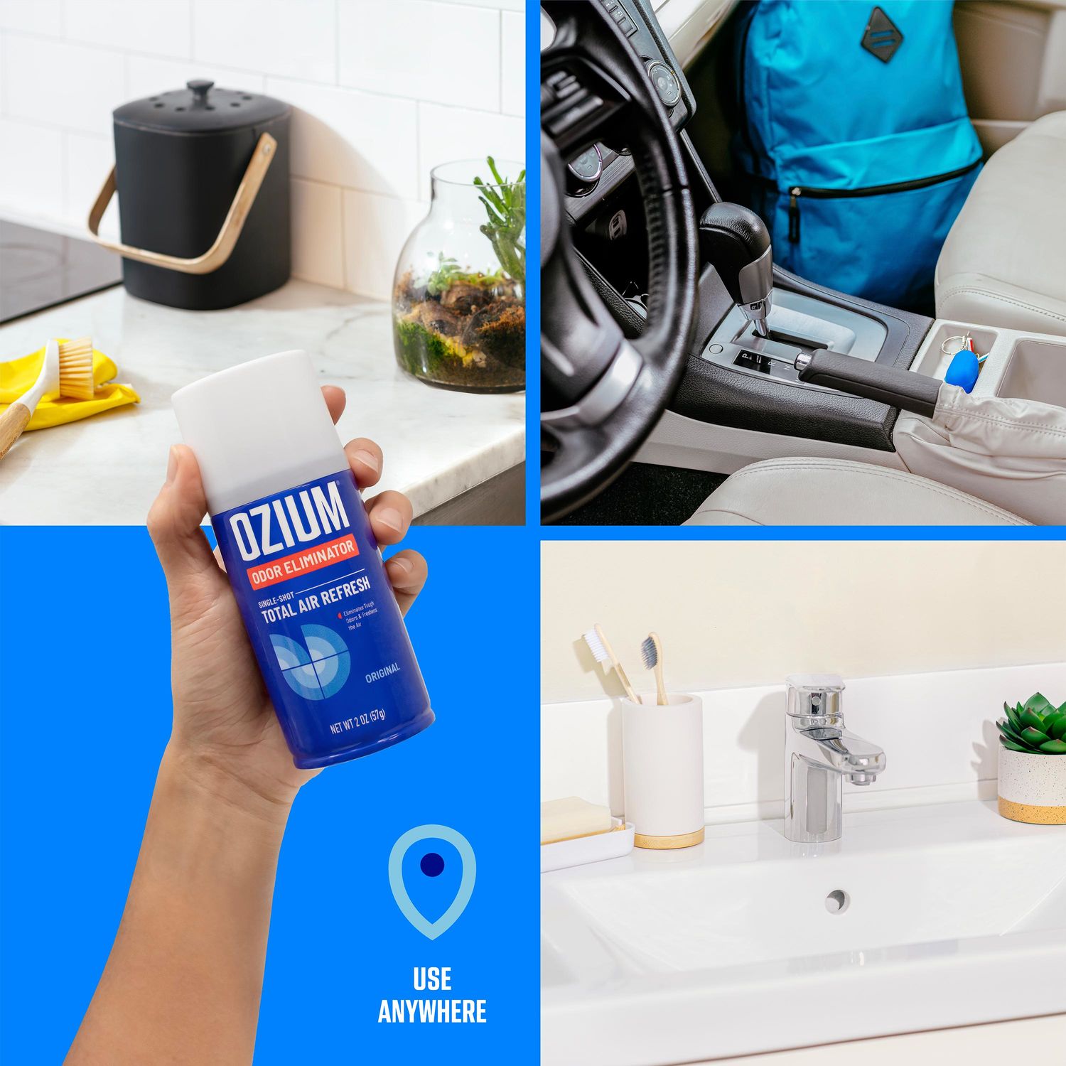 Ozium Odor Eliminating Single Shot Fogger Total Air Refresh Original