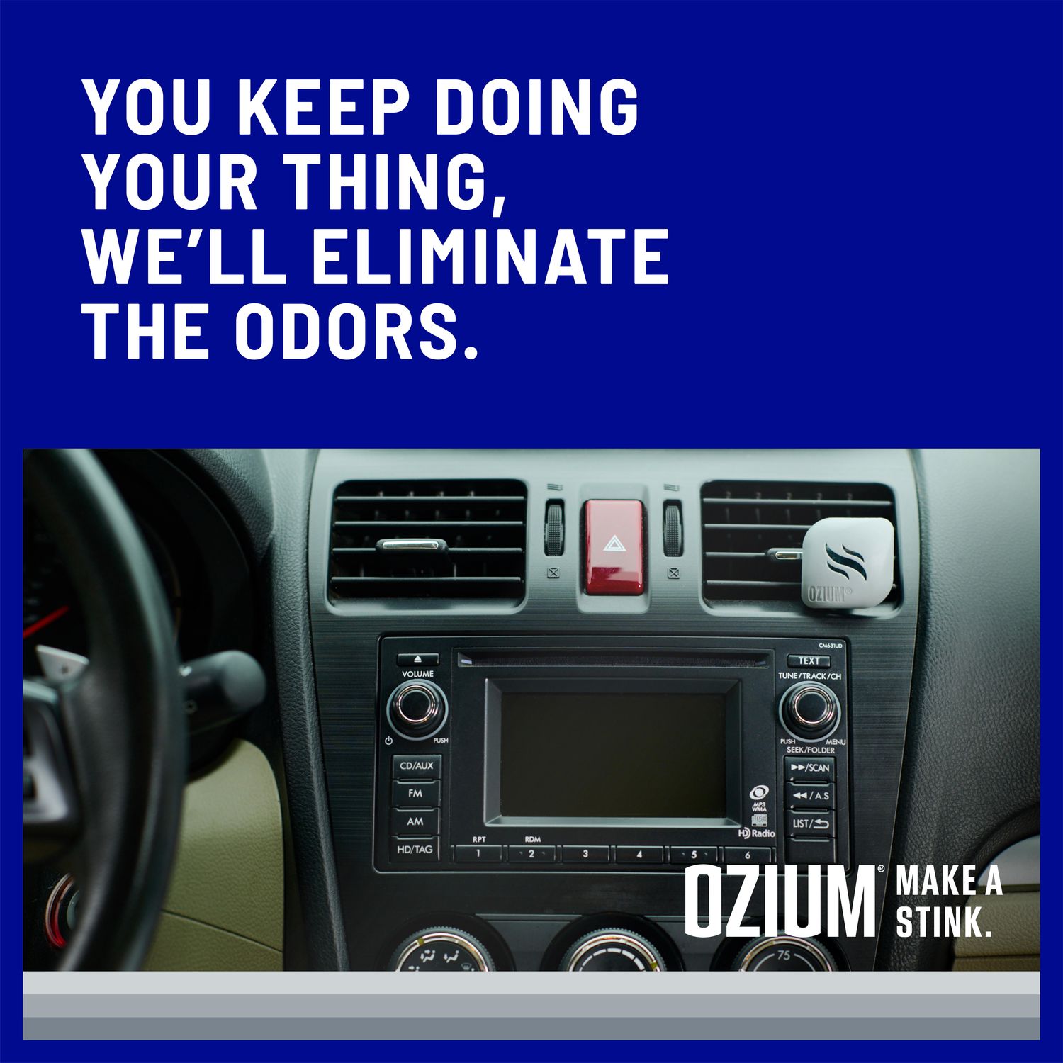 OZIUM Air Refresher Vent Clips Caribbean Breeze, Fresh Linen, Vanilla 3 ...