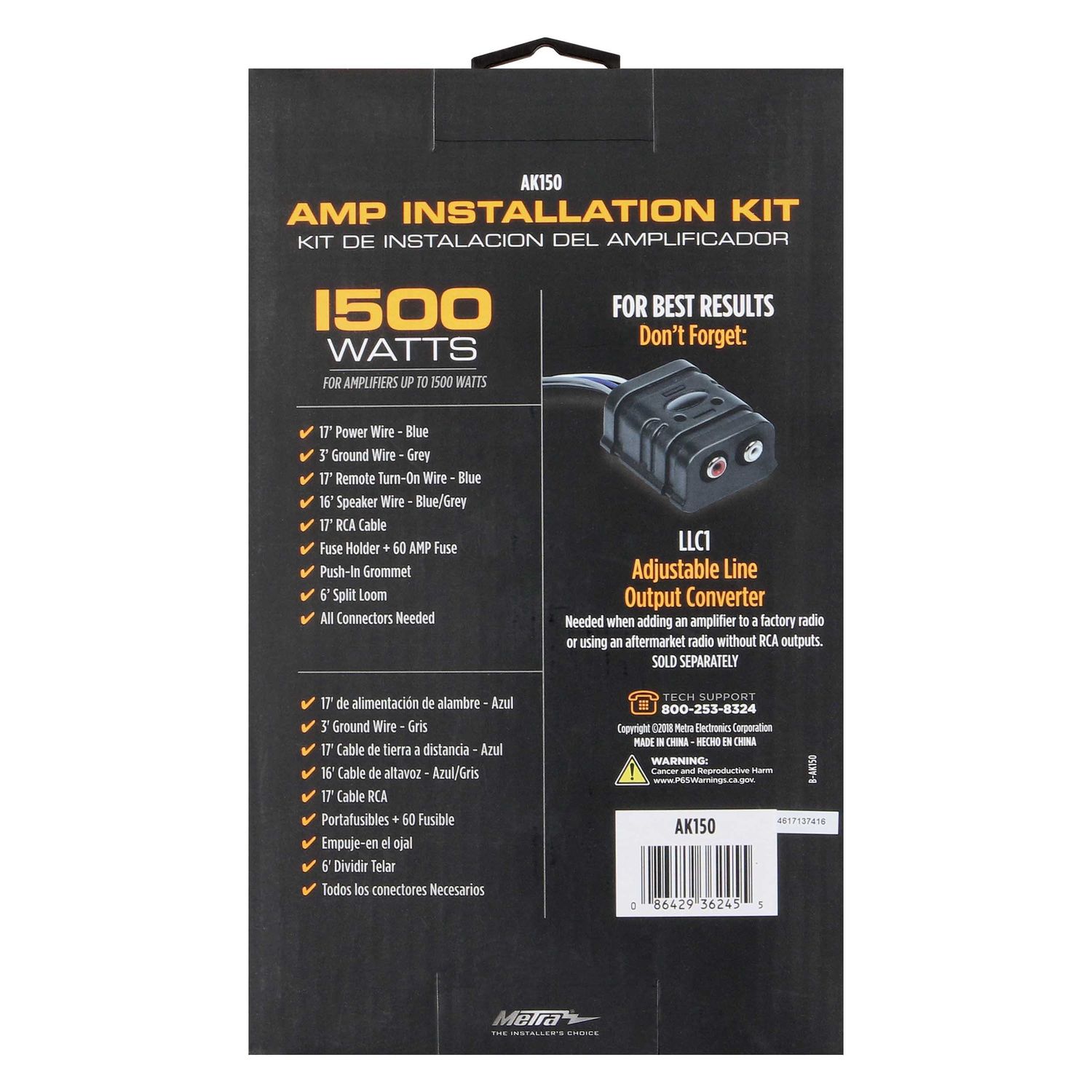 Metra Electronics 1500 Watt Amp Kit