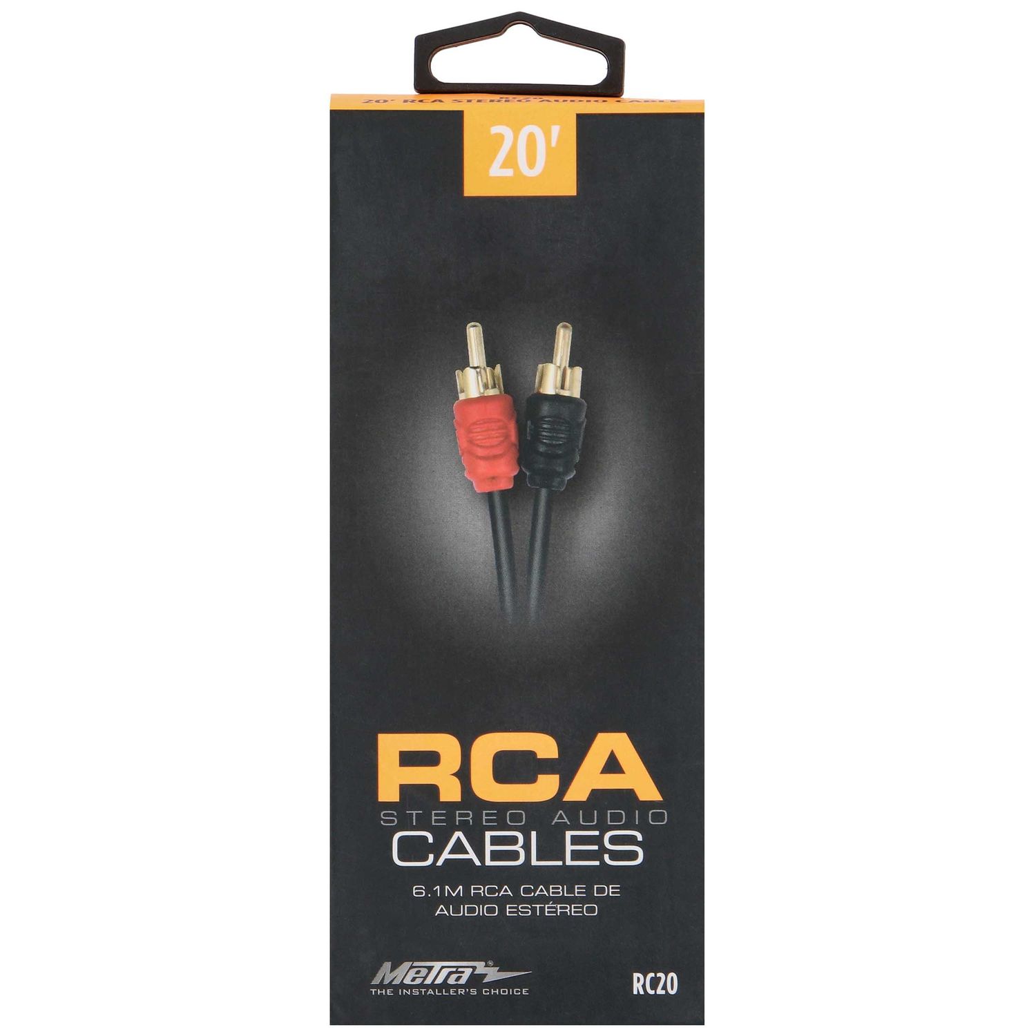 Metra Electronics 20ft RCA Audio Cable