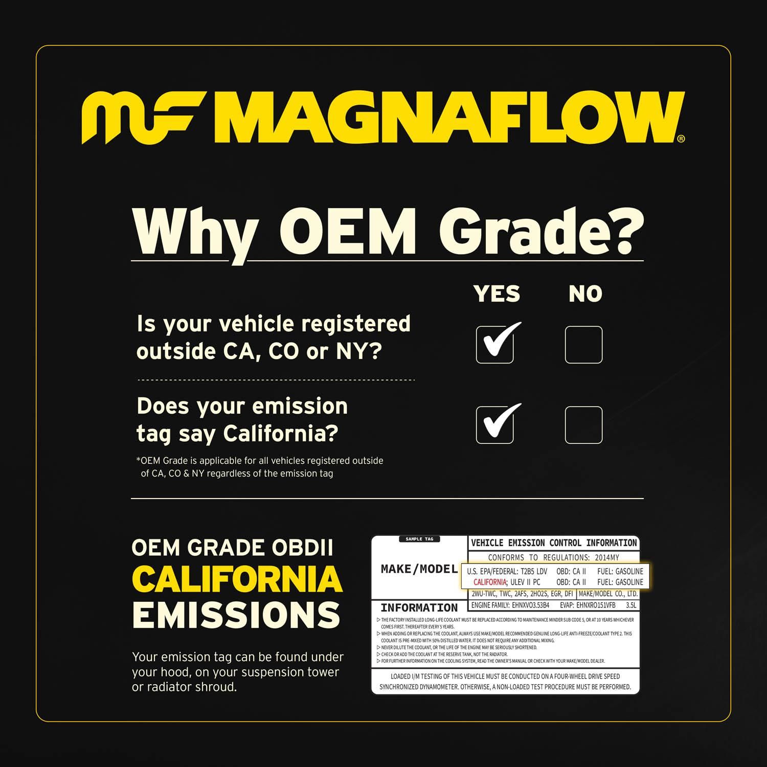 MagnaFlow Exhaust Products Direct-Fit OEM Grade Federal Catalytic ...