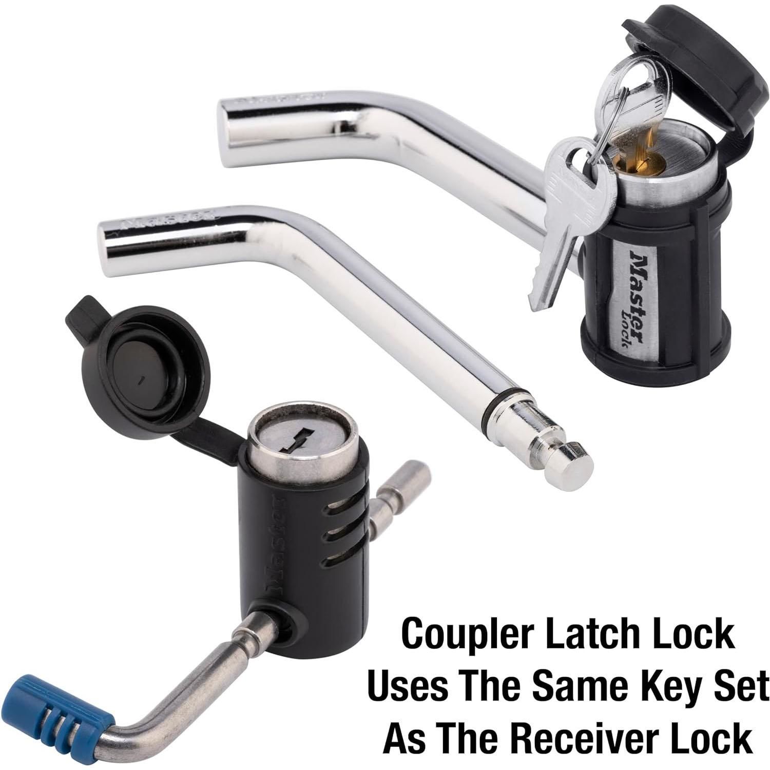 Master Lock Swivel Head Receiver Lock with Adjustable Coupler Latch Lock