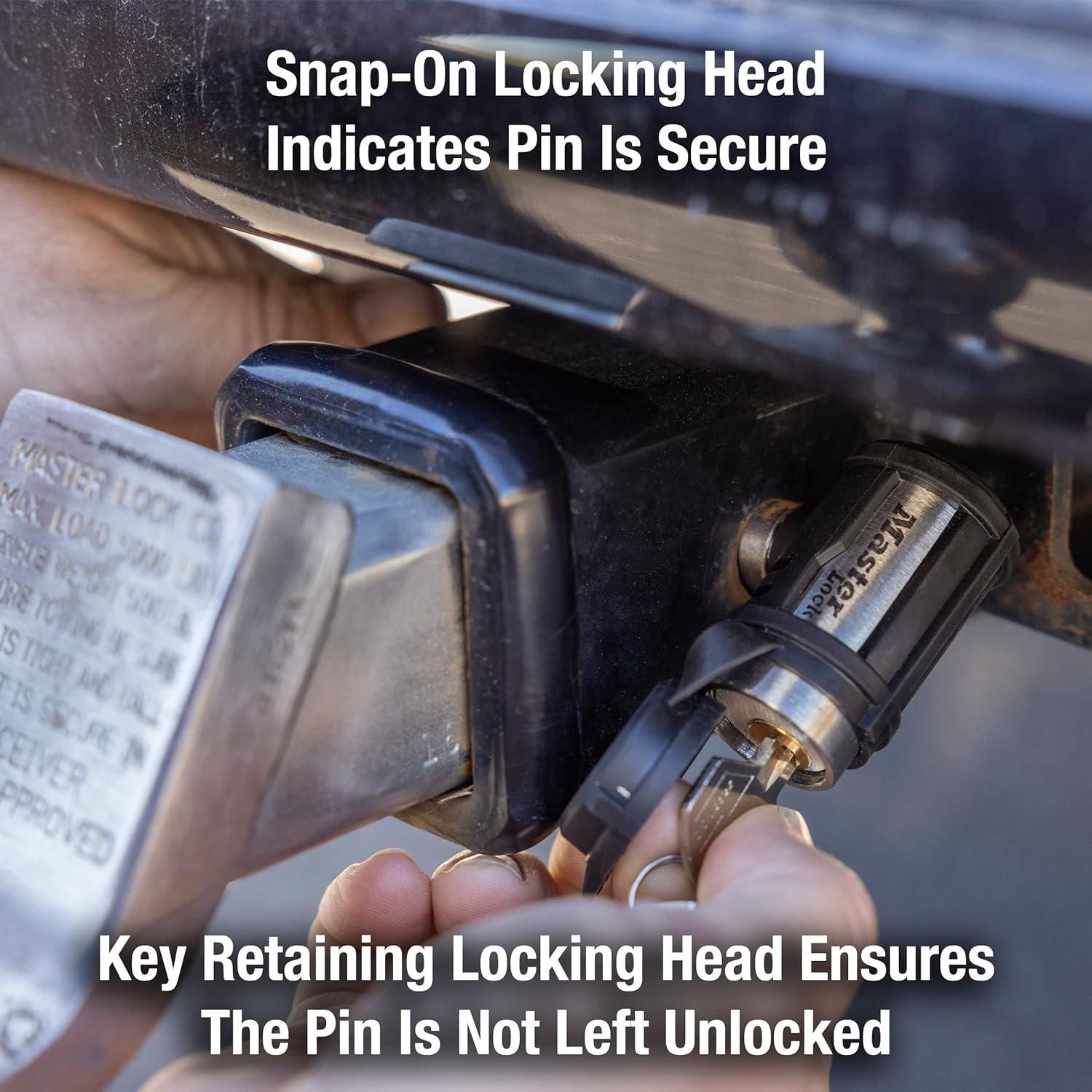 Master Lock Swivel Head Receiver Lock with Adjustable Coupler Latch Lock