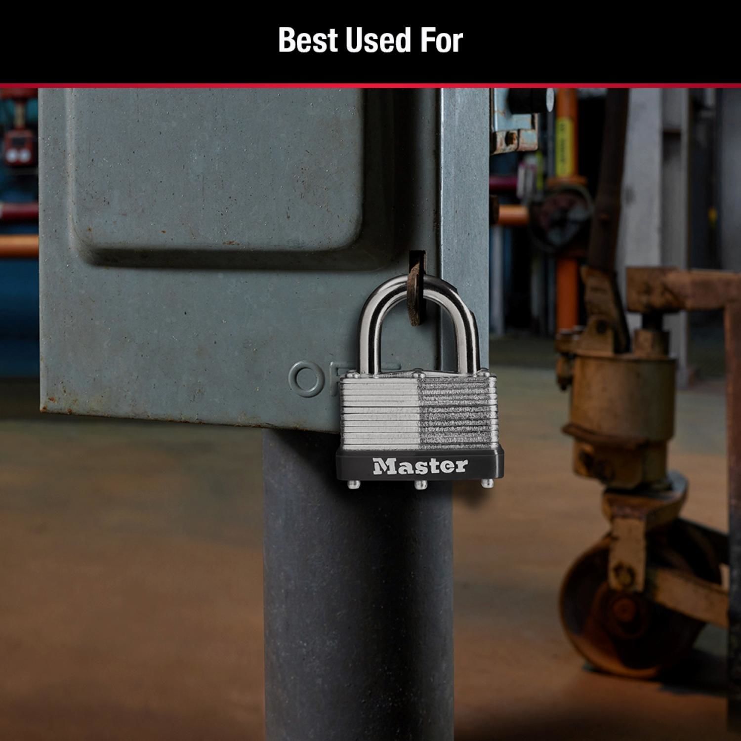 Master Lock Laminated Steel 1 3/4in Warded Padlock