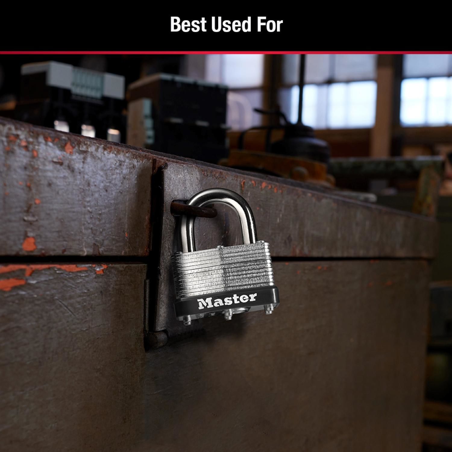 Master Lock Laminated Steel 1 3/4in Warded Padlock