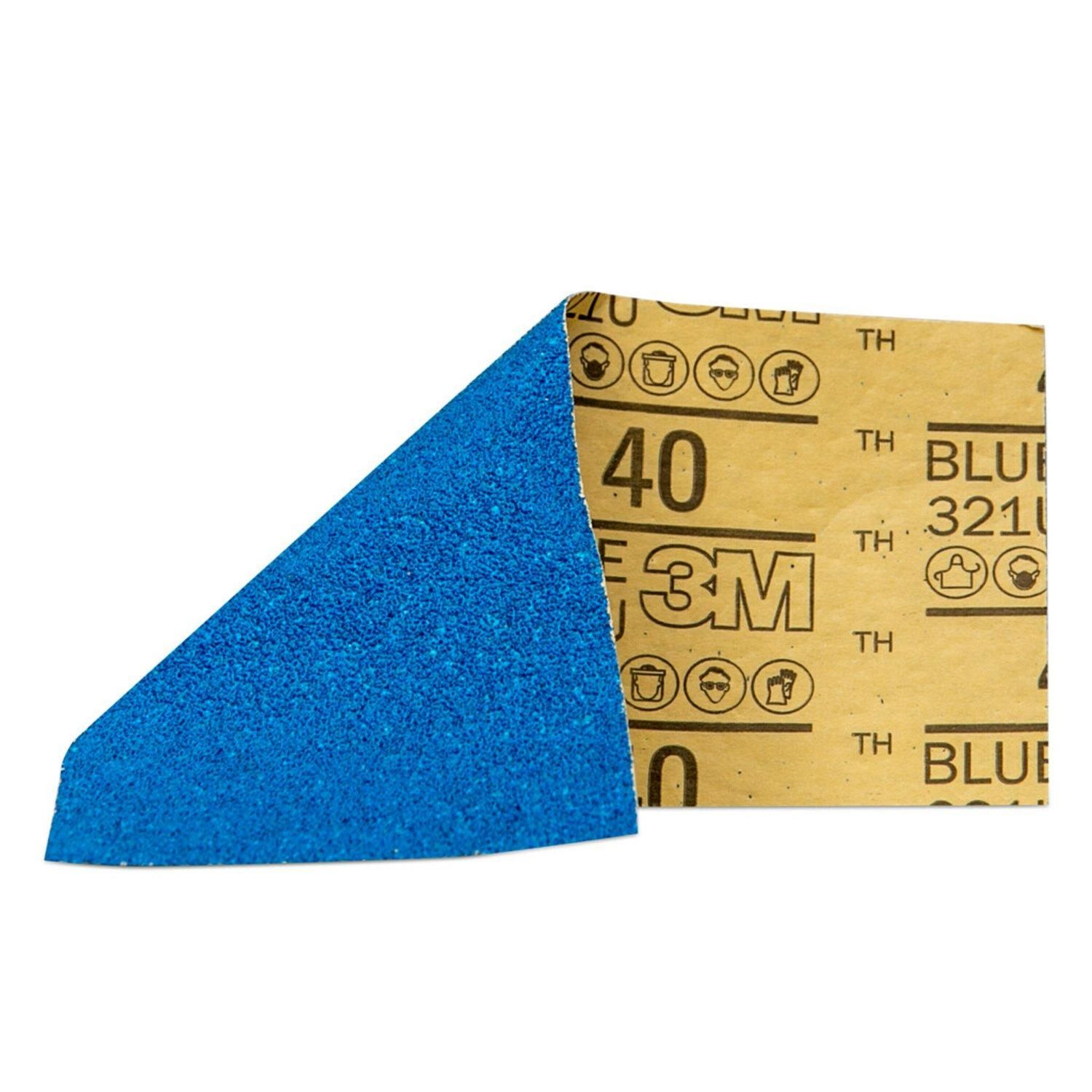 3M 40 Grit 3 2/3in x 9in Blue Sandpaper 6 Pack