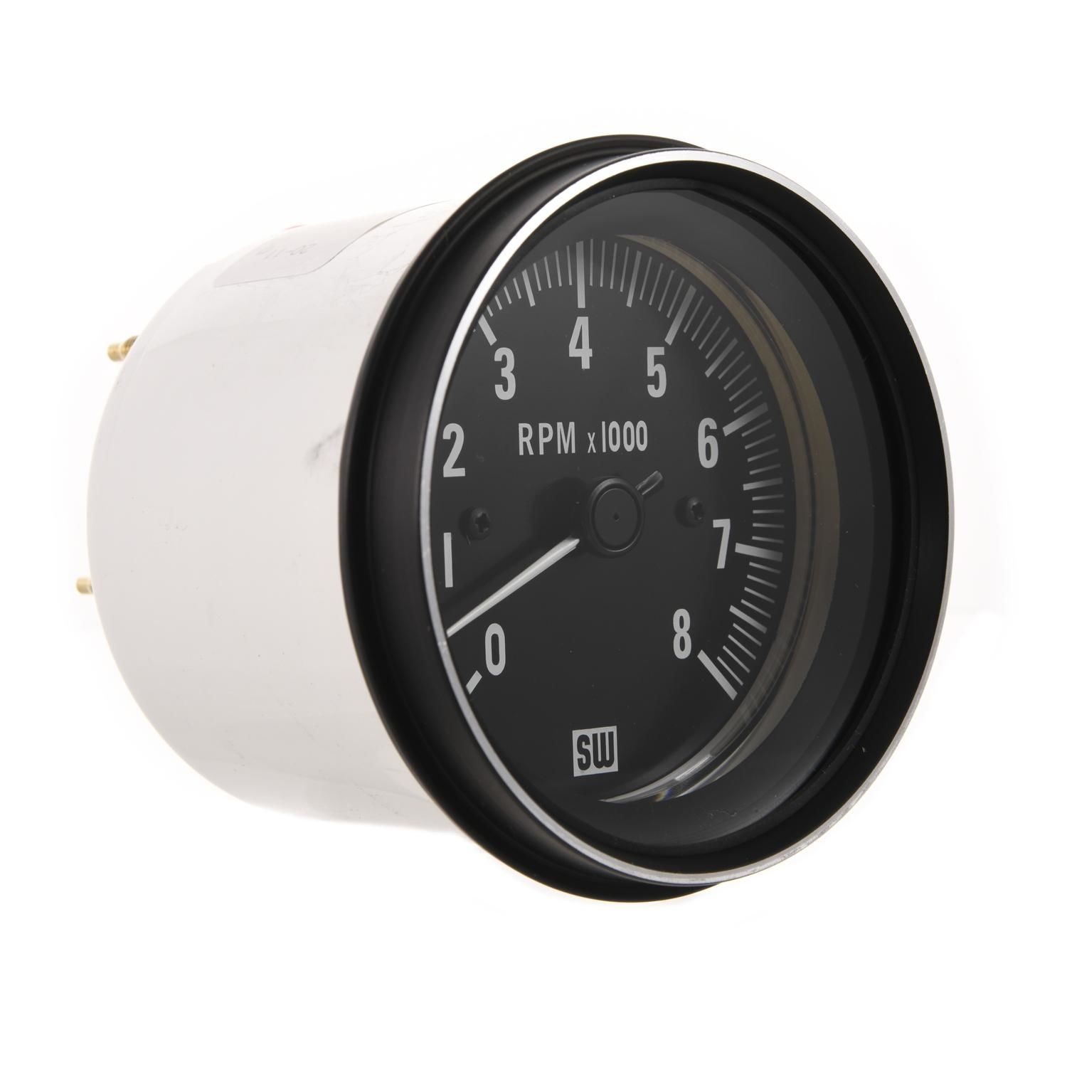 Stewart Warner 3 3/8in 0-8,000 RPM Black Heavy Duty Electric Tachometer