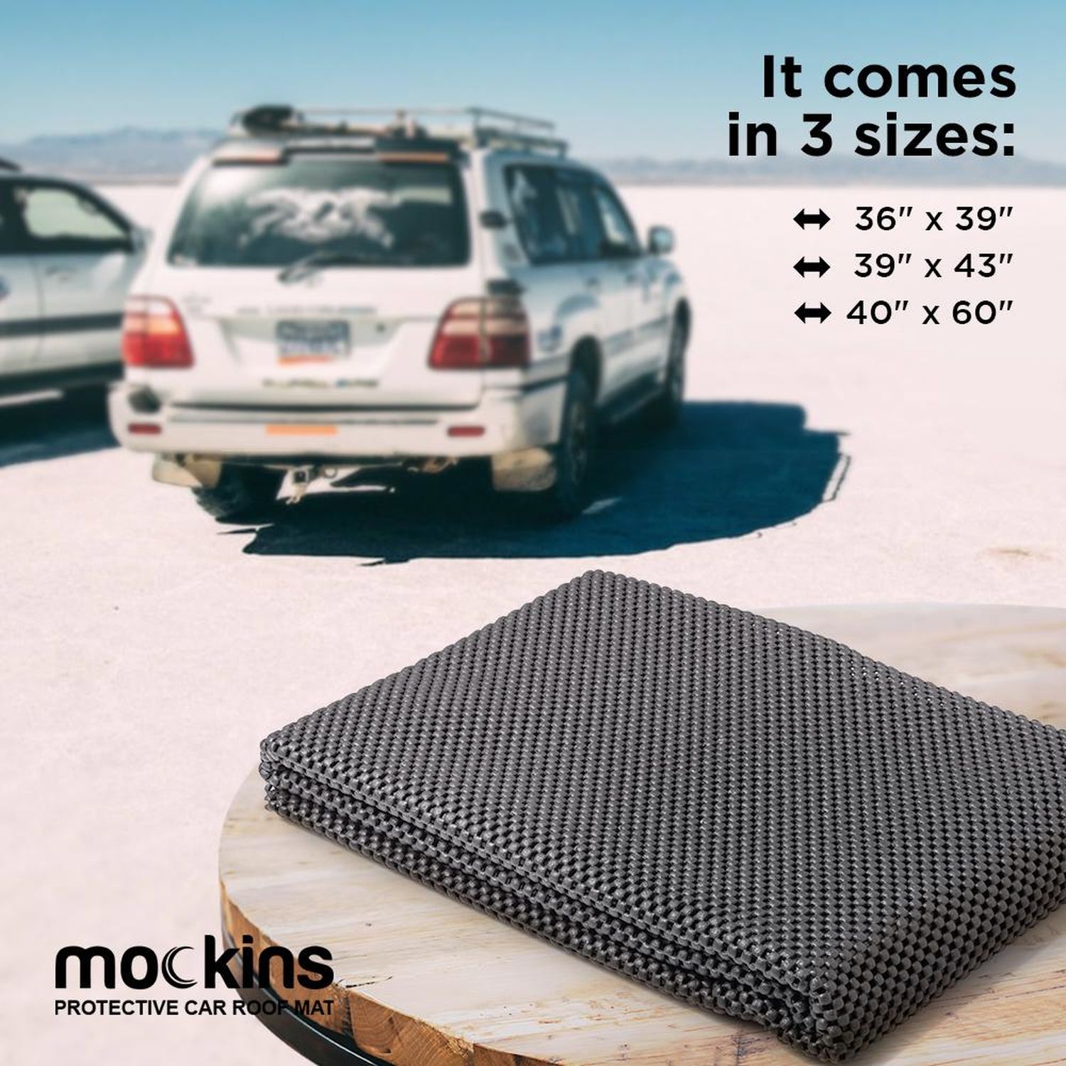 Mockins 51in x 39in PVC Foam Anti Slip Roof Mat for Vehicle Protection ...