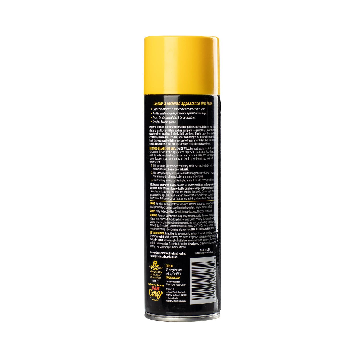 Meguiar's Ultimate Black Plastic Restorer Spray 10oz