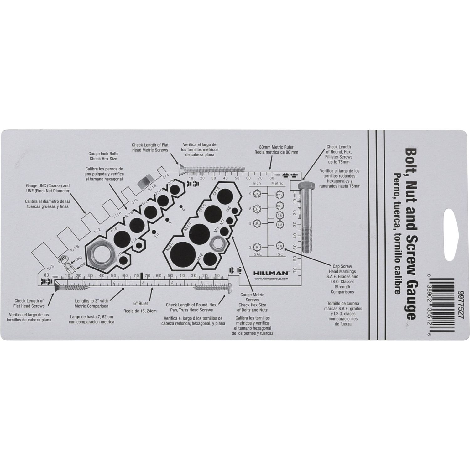 The Hillman Group Bolt, Nut and Screw Gauge