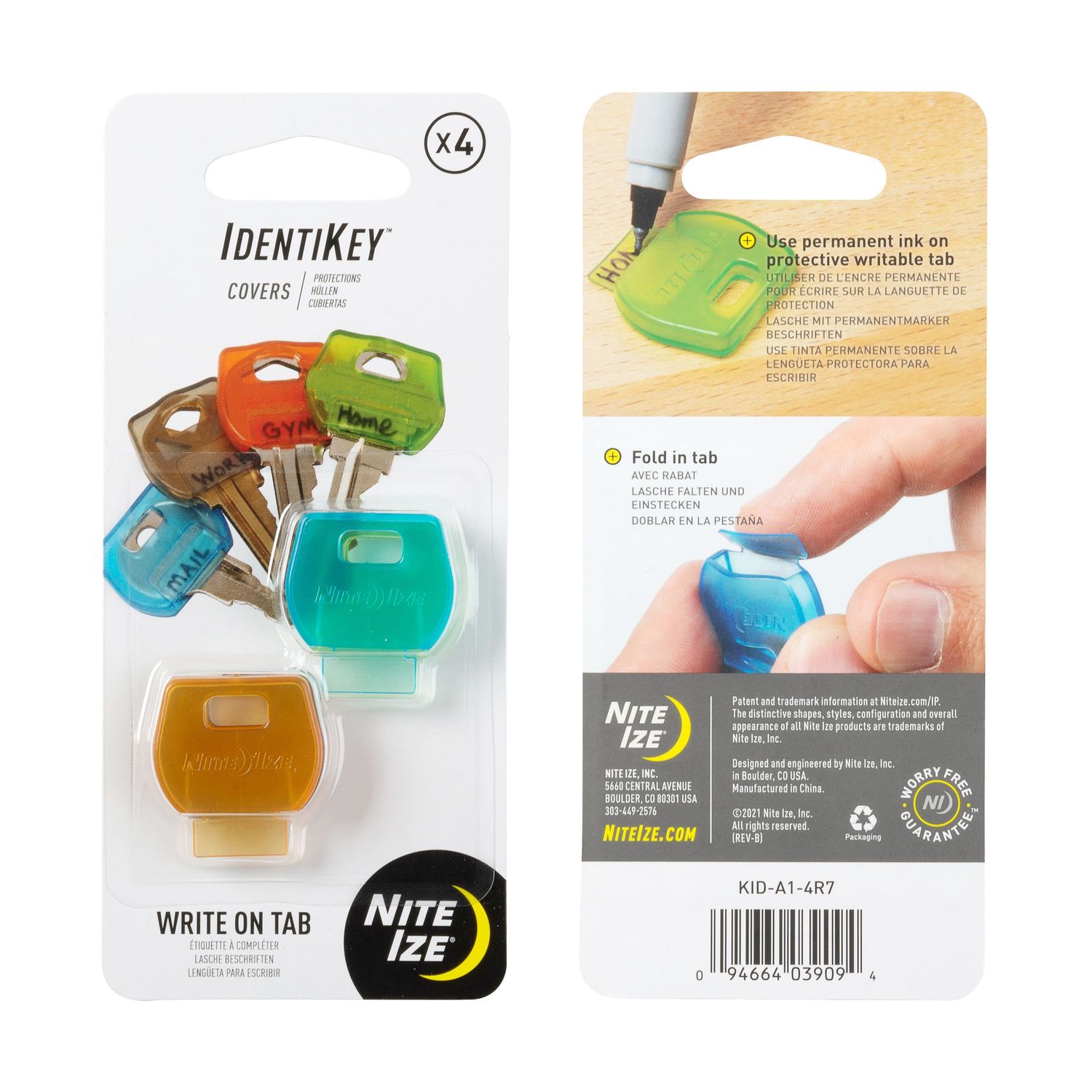 Nite Ize Identifying Key Covers 4 Piece
