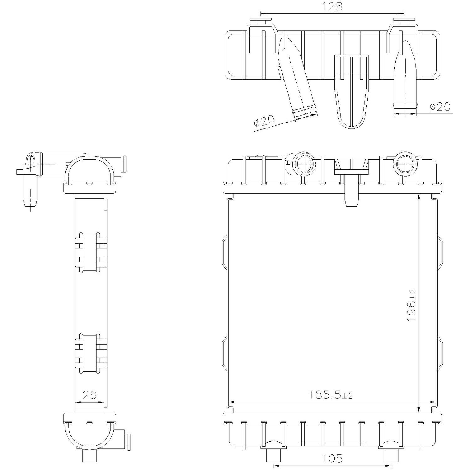 Nissens Radiator 606641