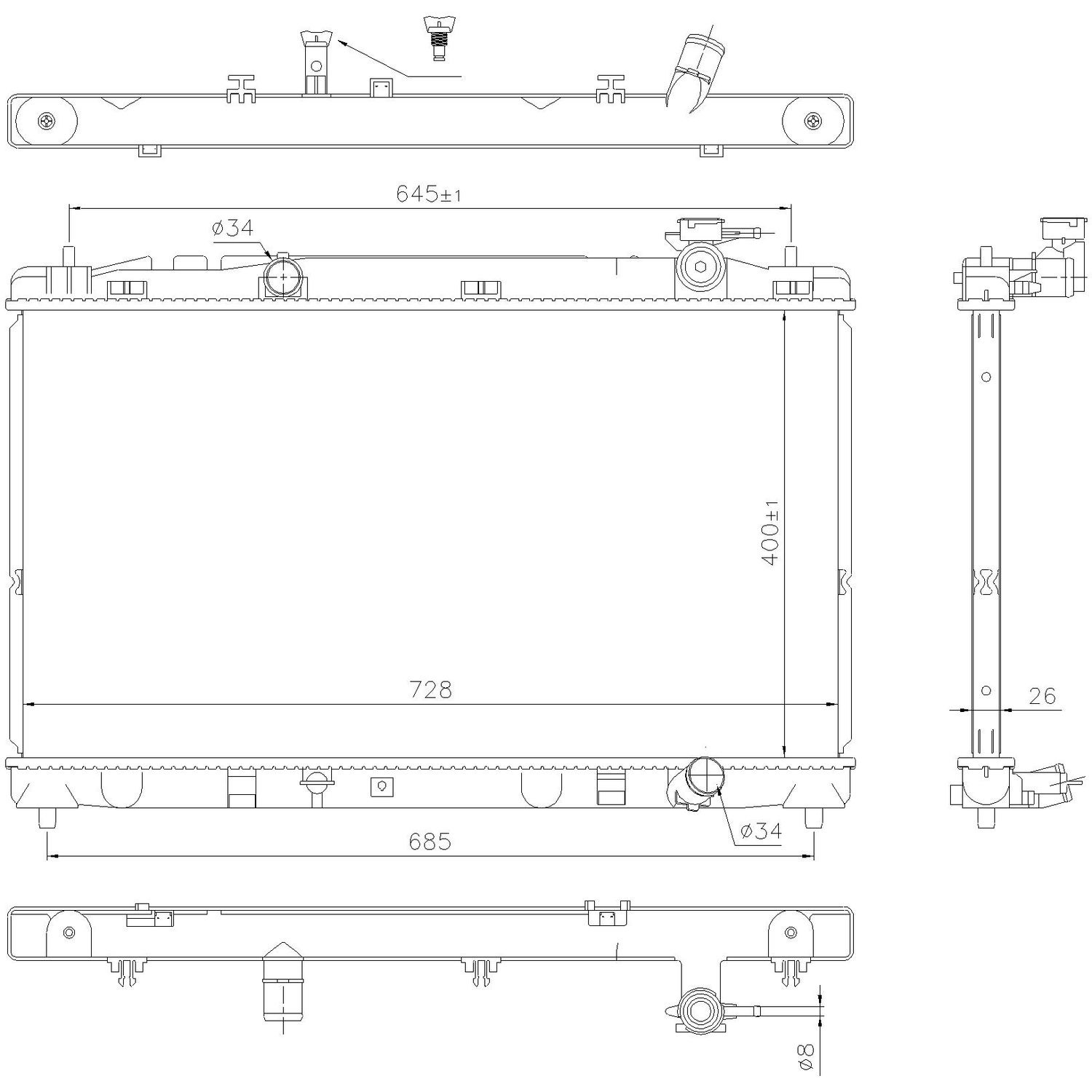 Nissens Radiator 606767