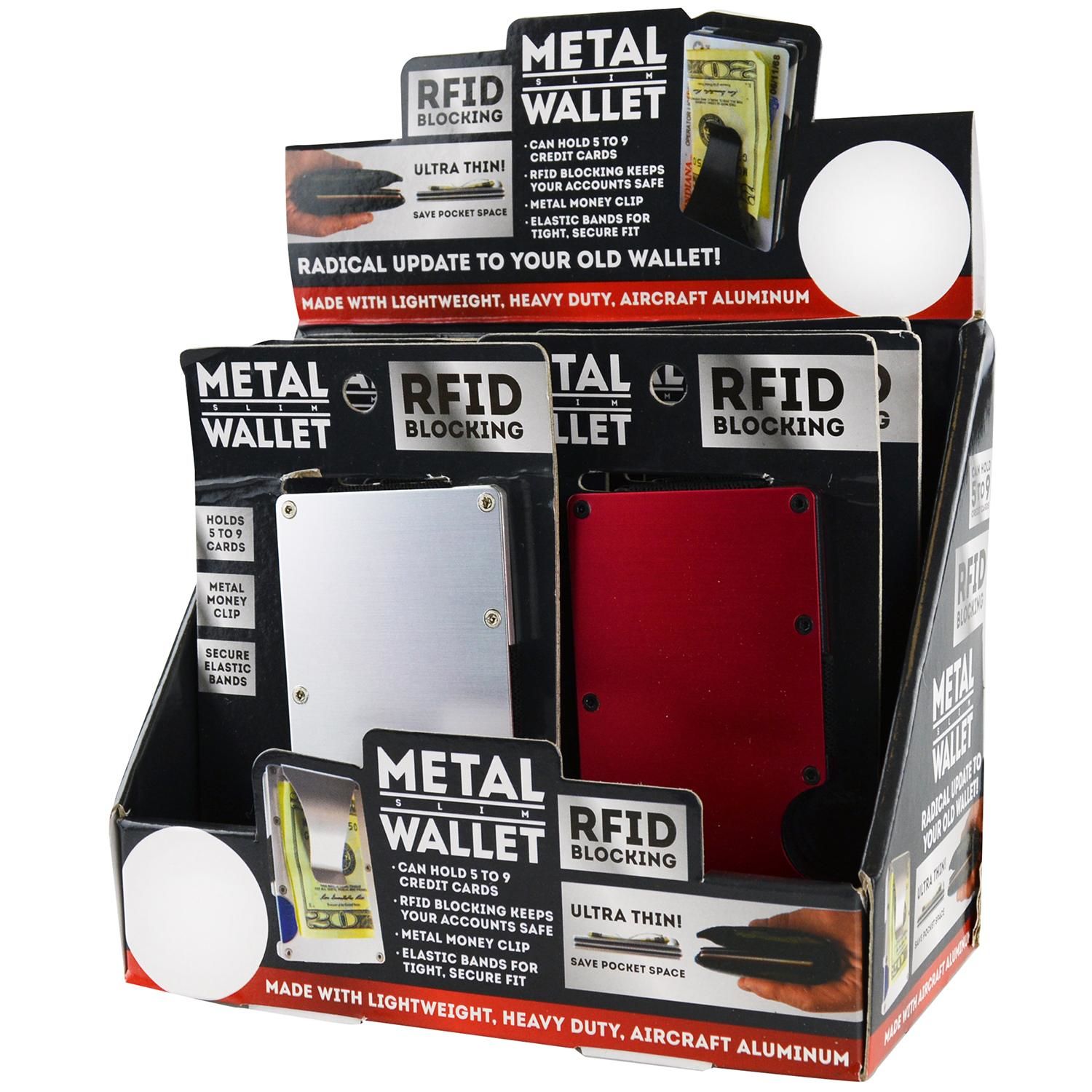 Roughneck Ultra Thin RFID Blocking Wallet with Money Clip