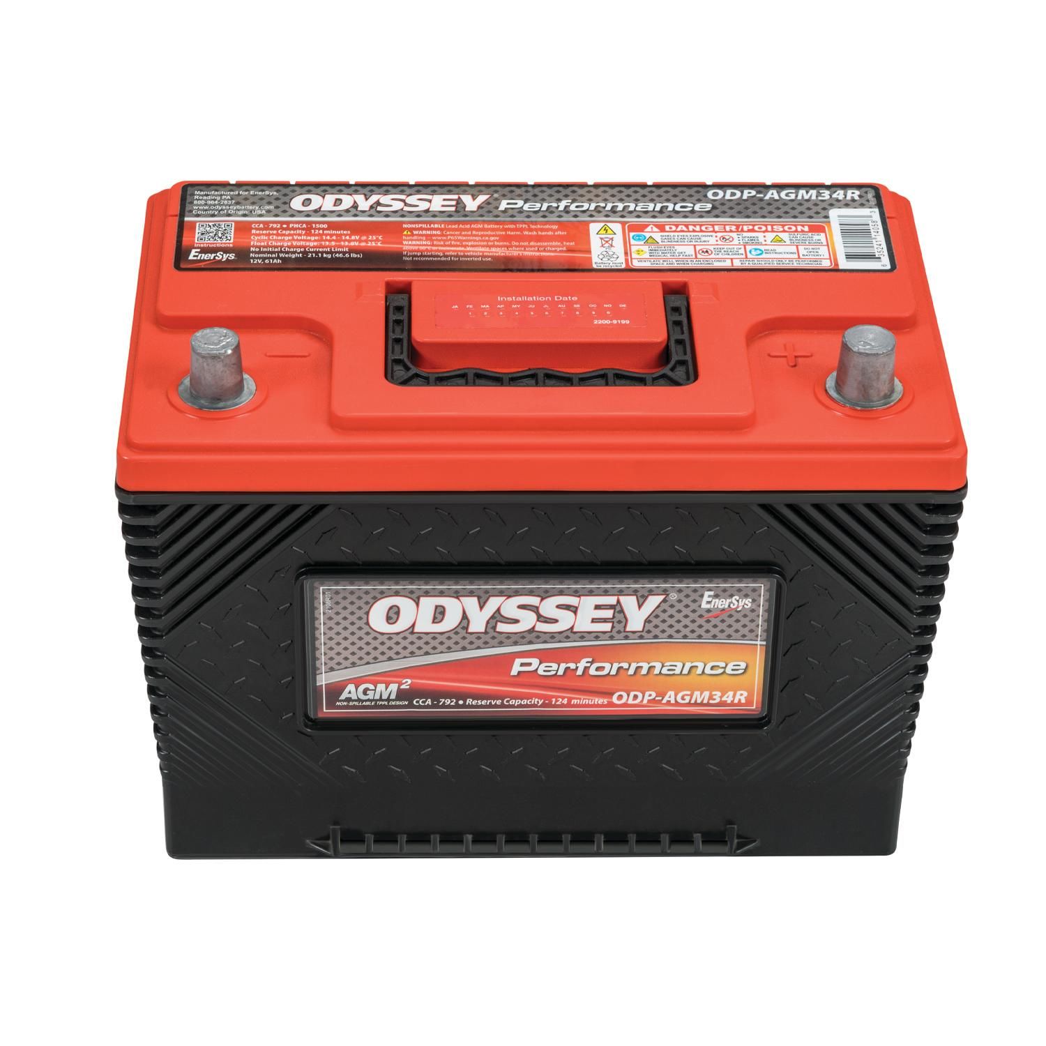 Odyssey Performance Battery BCI Group Size 34R 792 CCA ODP-AGM34R